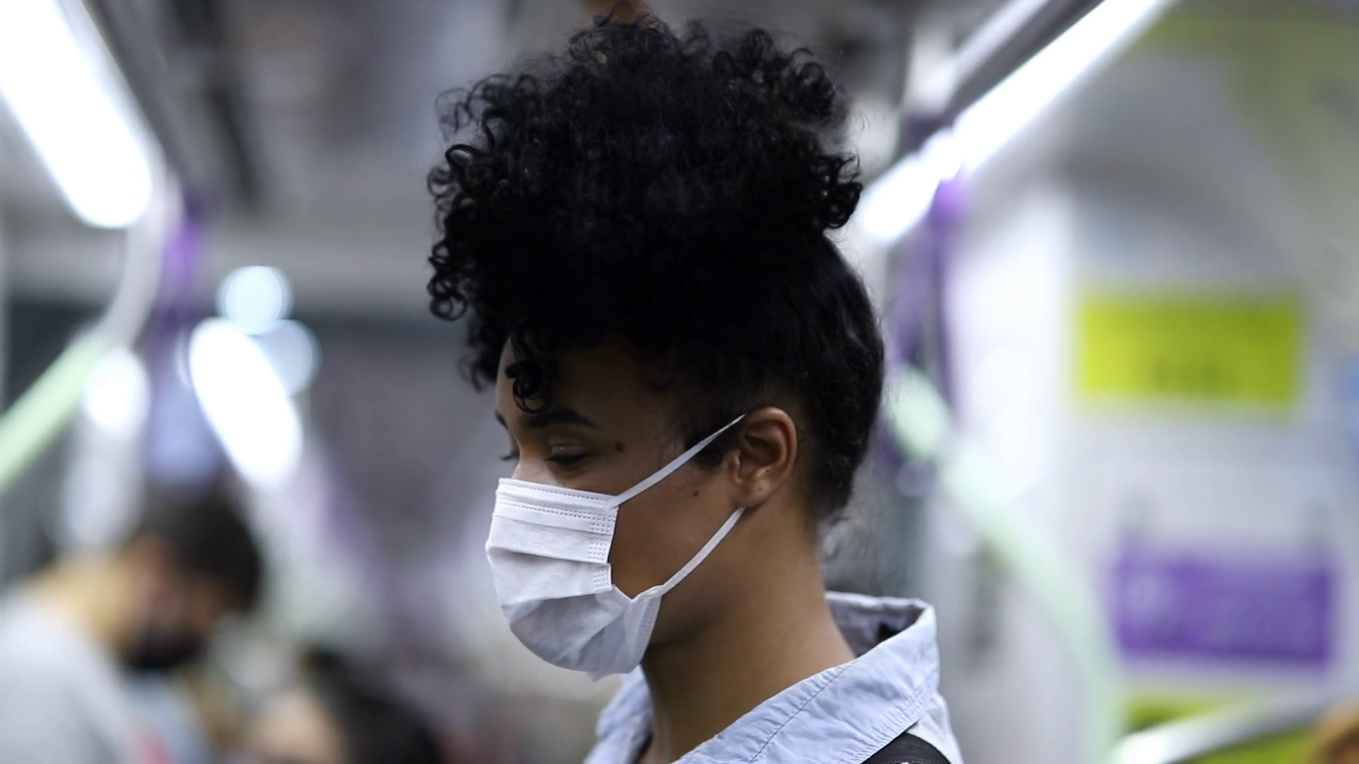 African American Mixed Race Commuter Student Stock Footage SBV ...