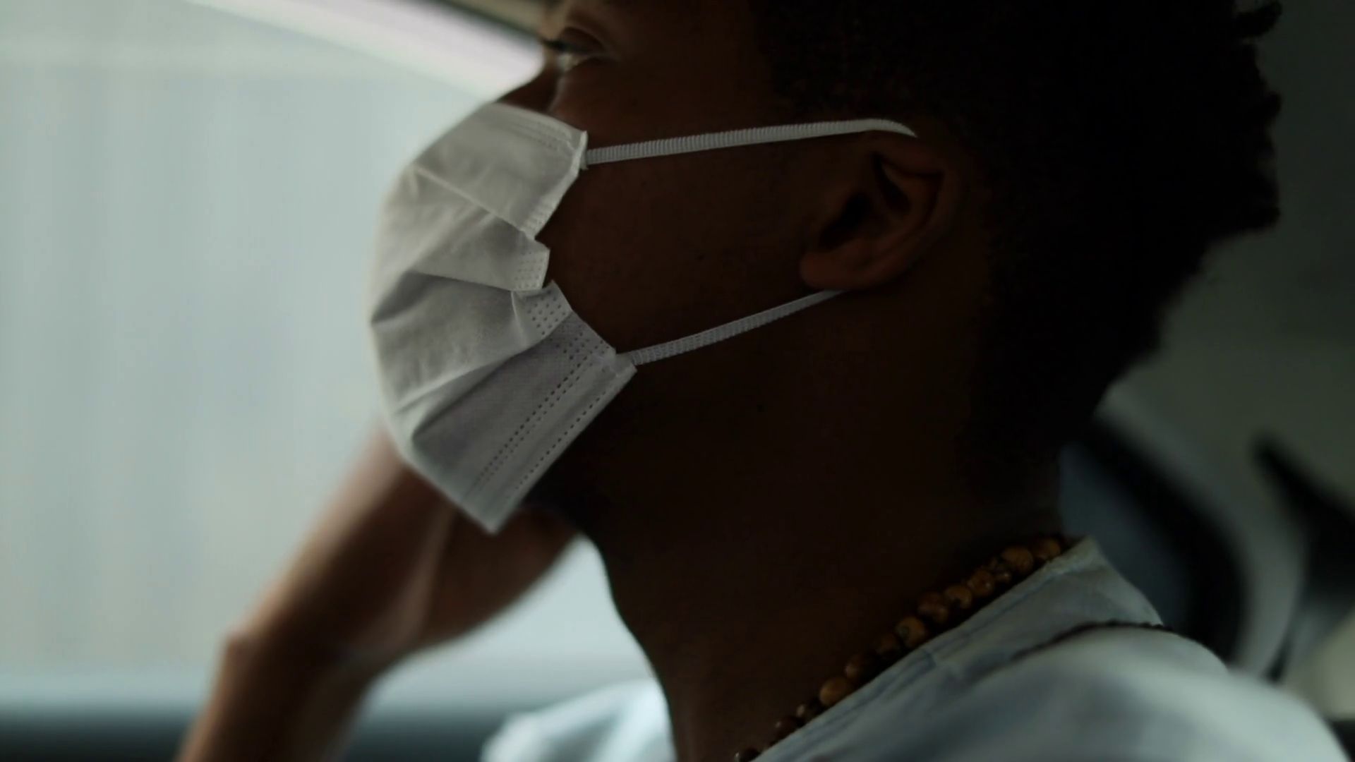 African Man Wearing Face Mask Inside Taxi Stock Footage SBV-348494904 ...