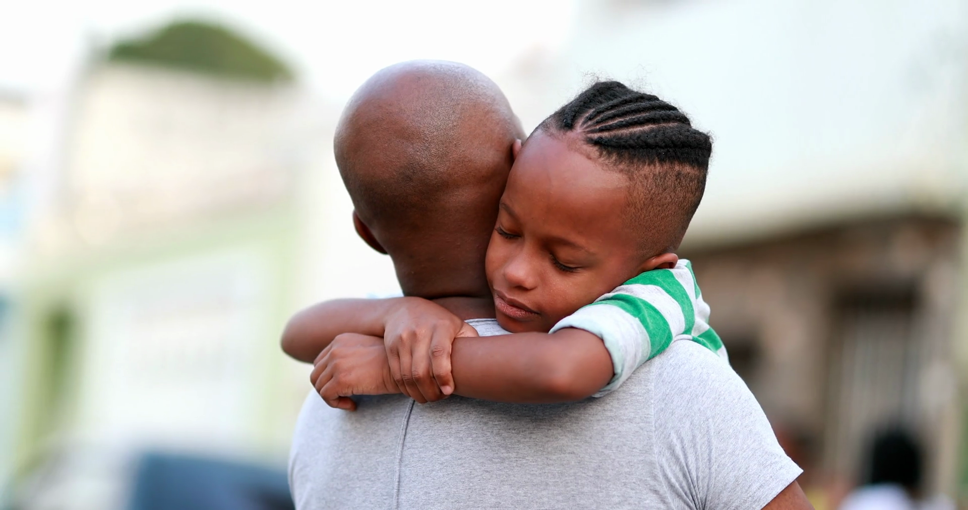 Loving Black Father Son Bonding Portrait Of Stock Footage SBV-348853800 ...