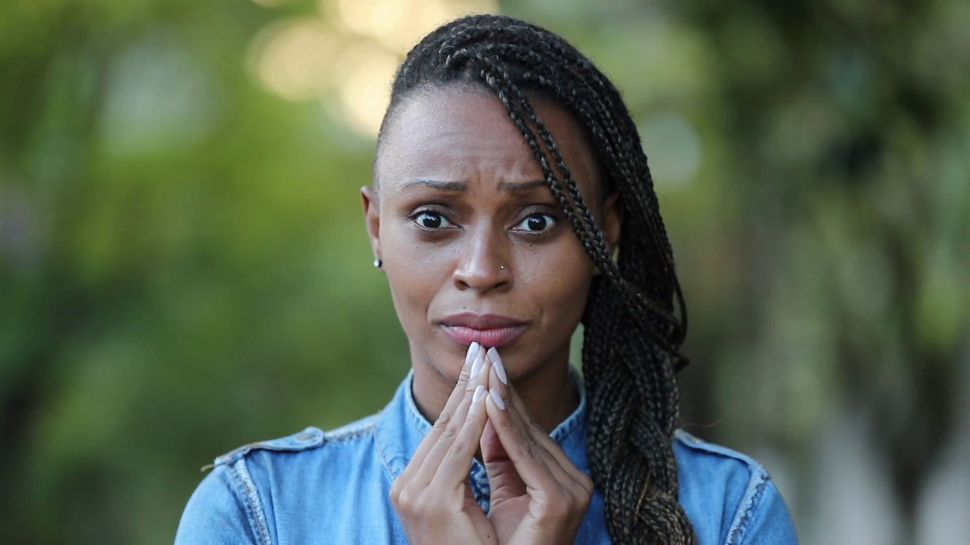 Portrait Of African American Woman In Park Stock Footage SBV-348488972 ...