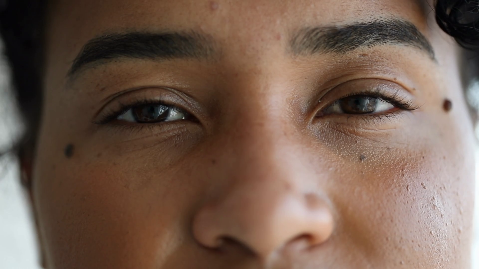 African Woman Eyes Staring At Camera Macro Stock Footage SBV-348479657 ...