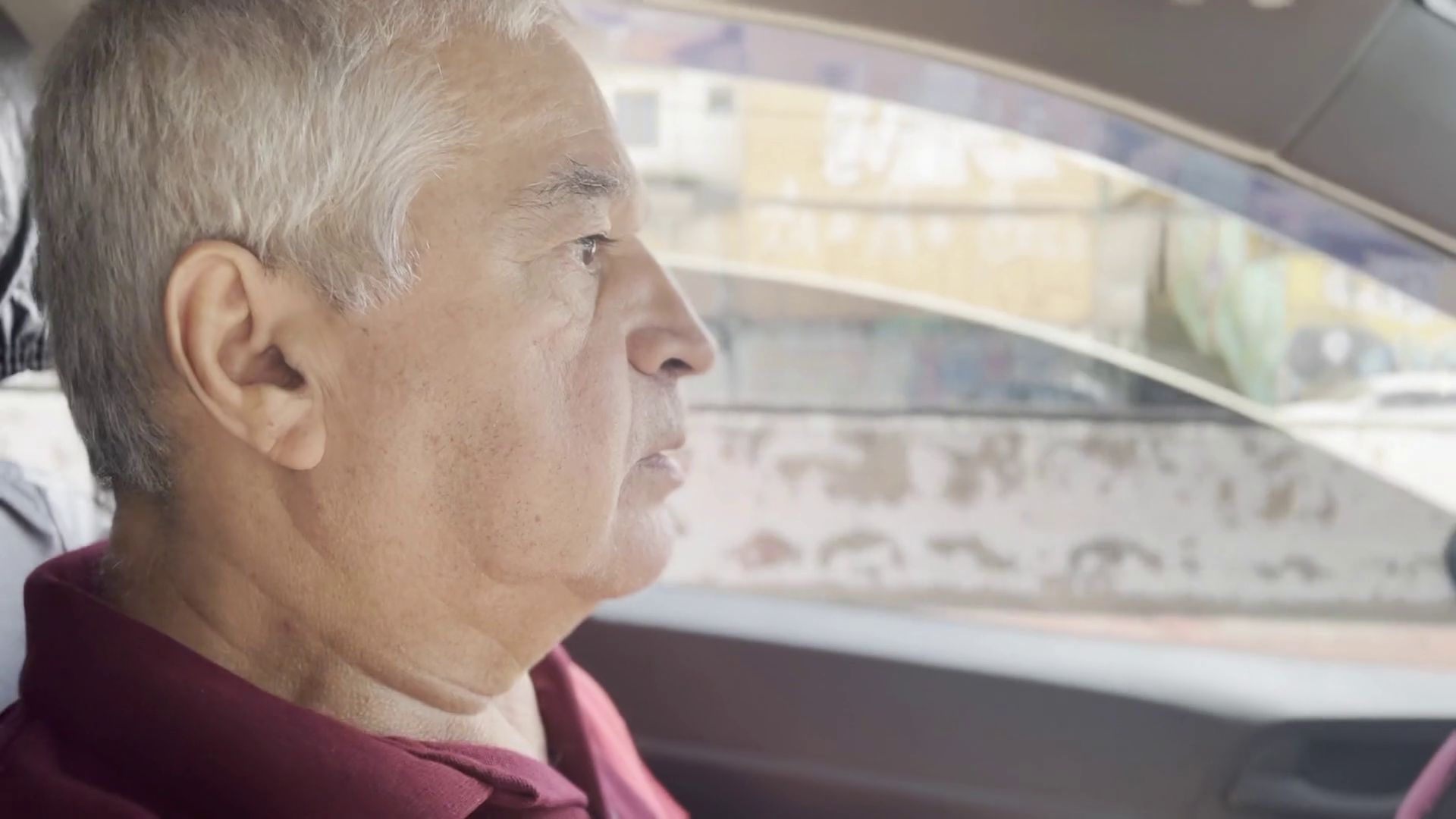 Seasoned Driver Elderly Taxi App Driver Stock Footage SBV-348573687 ...