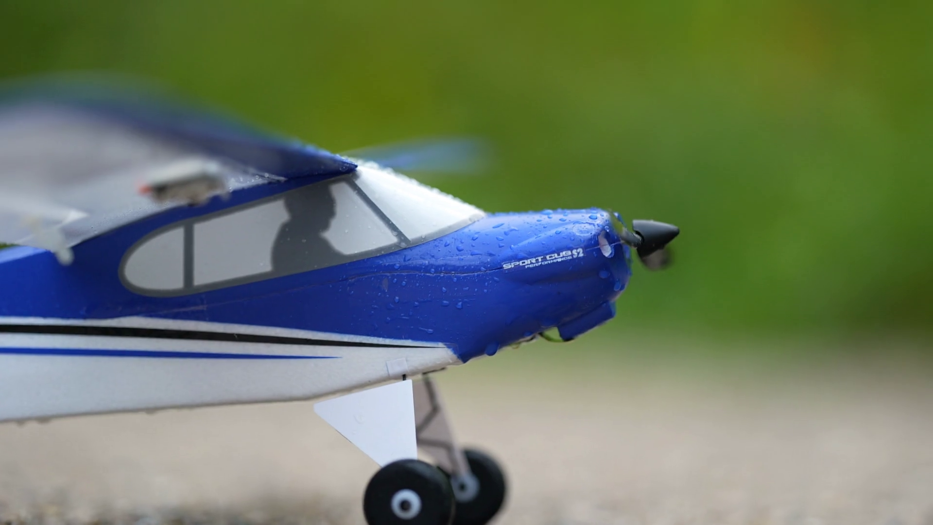 Toy Airplane Starting Electric Engine Taking Stock Footage SBV ...