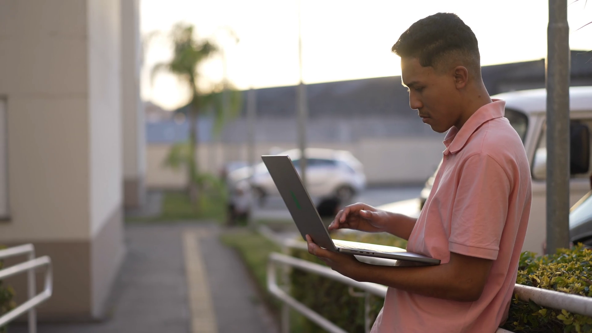 Tech Pause: Hispanic Man Closes Laptop Stock Footage SBV-348389160 ...
