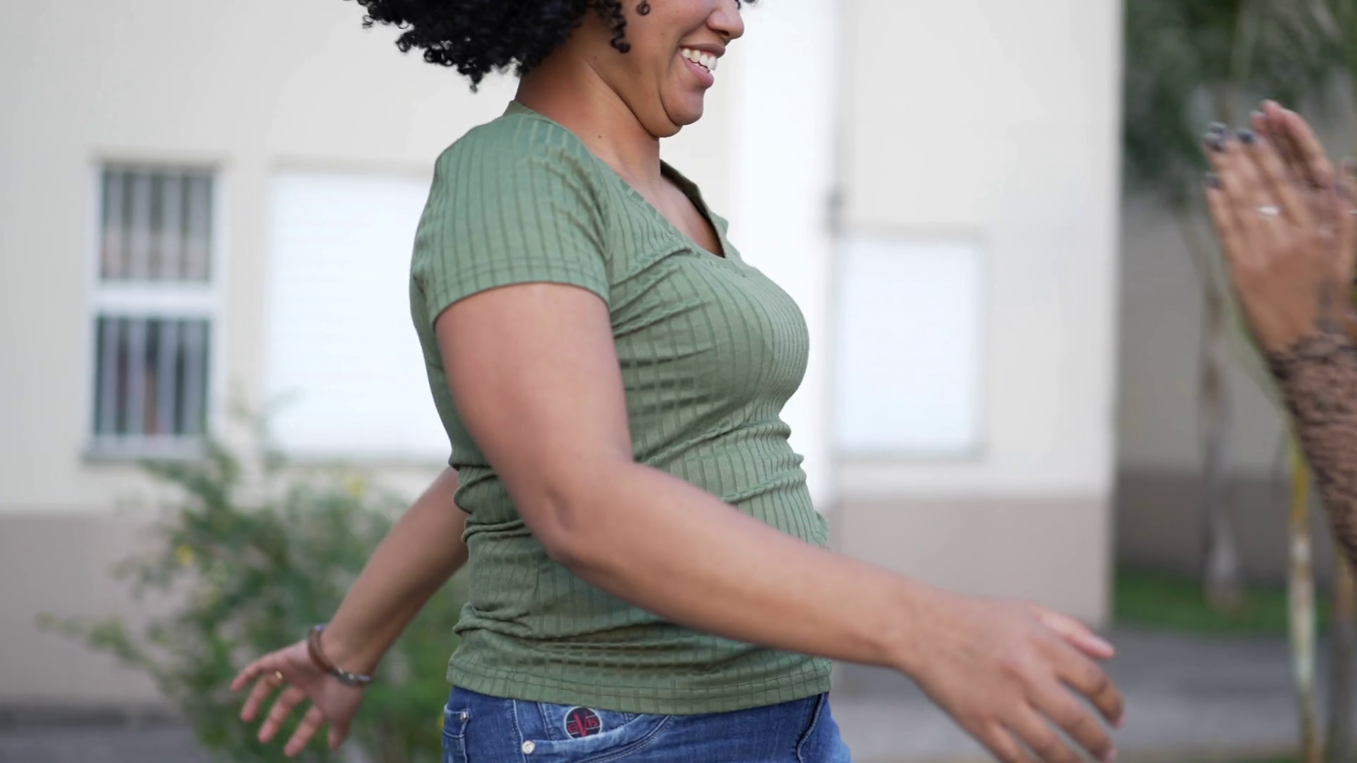 Joyous Reunion: South American Latinas Jump Stock Footage SBV-348389585 ...