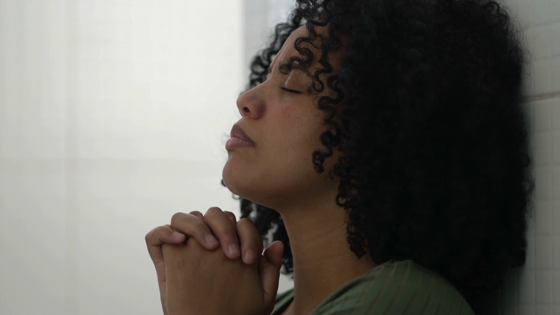 Seeking Solace: Black Latina Woman Finding Stock Footage SBV-348389666 ...