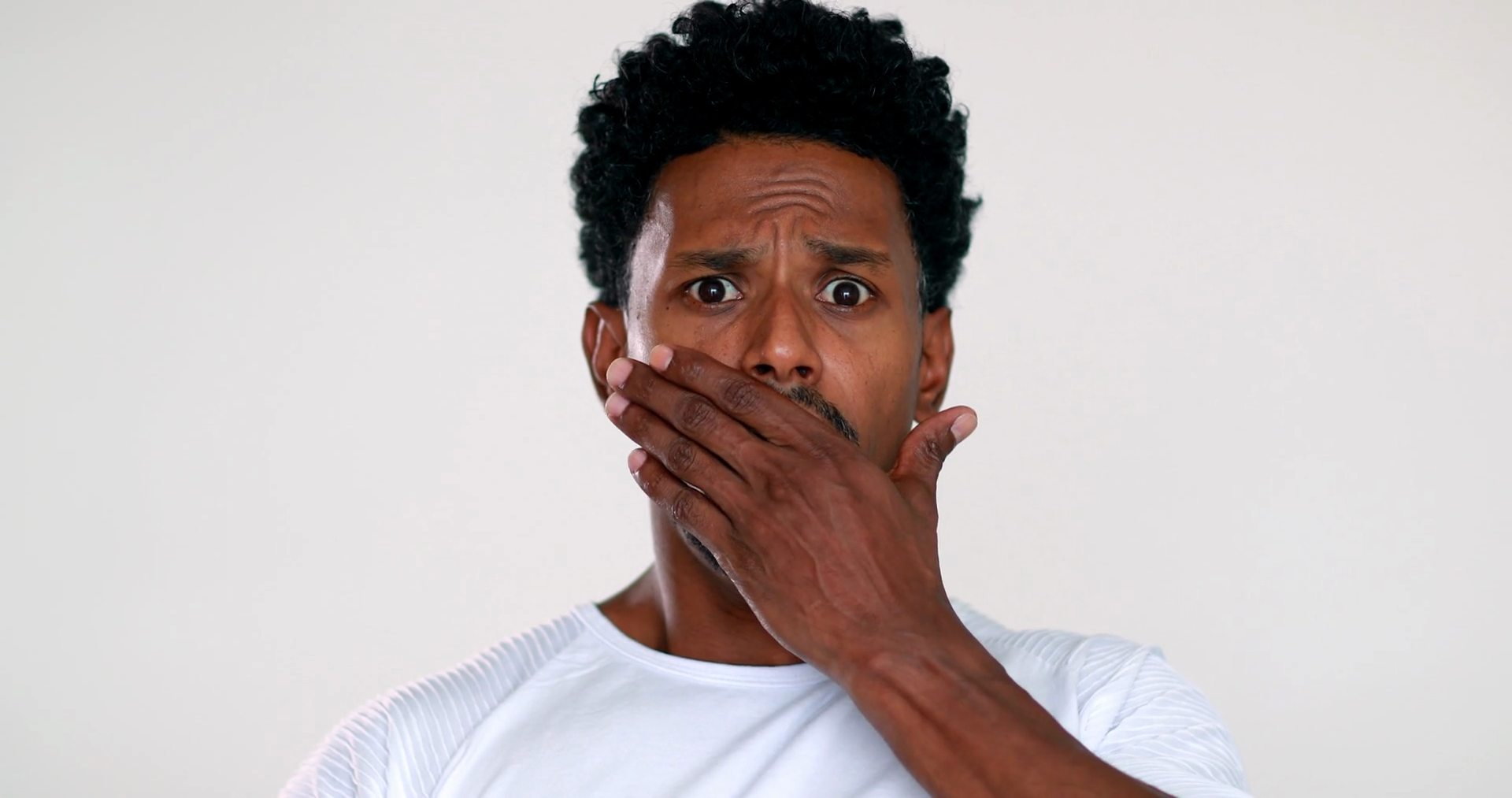 Black African American Man With Horrified Stock Footage SBV-348467089 ...