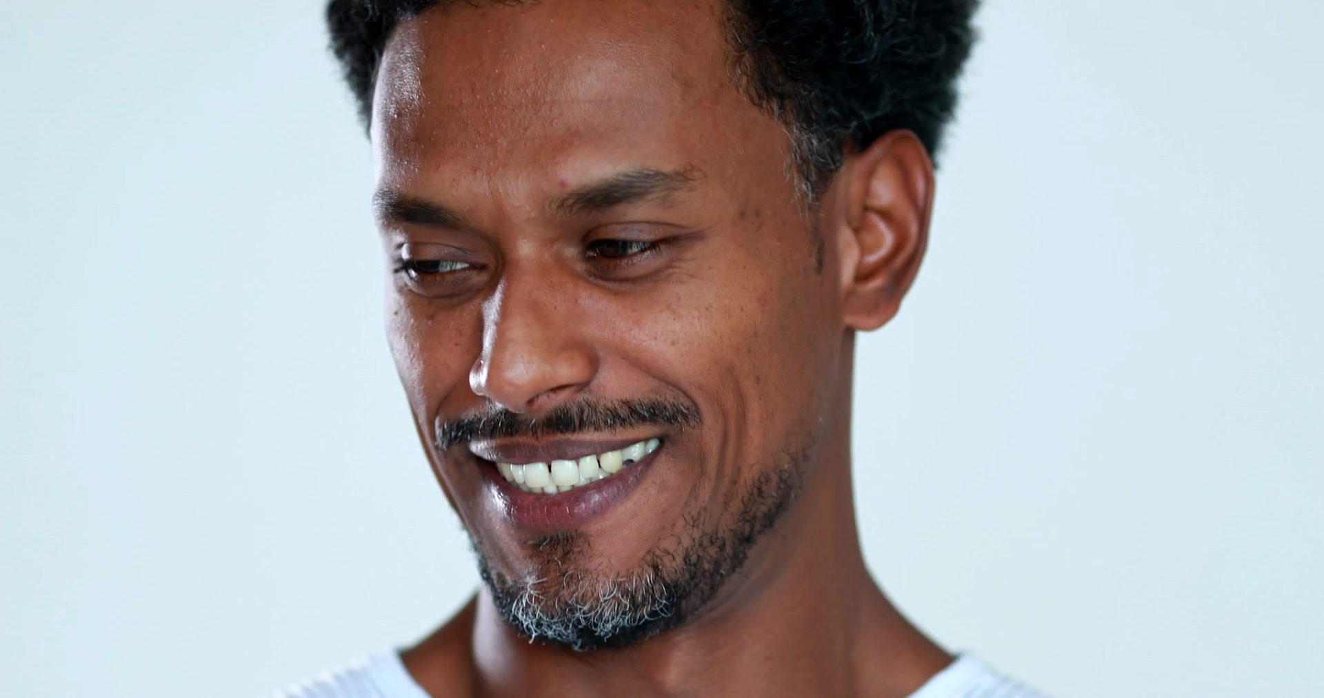 Black Man's Portrait Radiating Joy Genuine Stock Footage SBV-348467127 ...