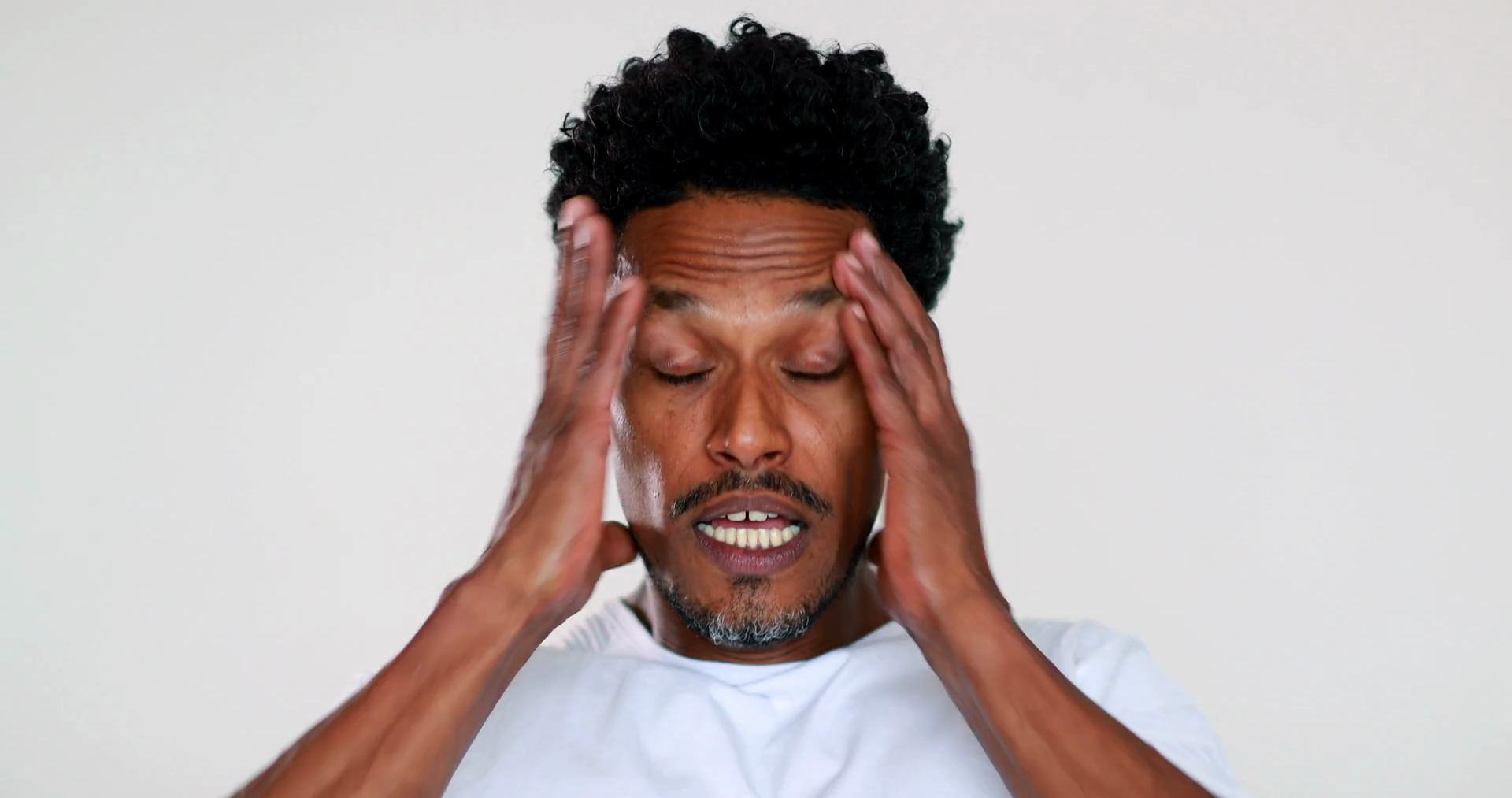 Man's Intense Response To Terror Gazing At Stock Footage SBV-348467513 ...