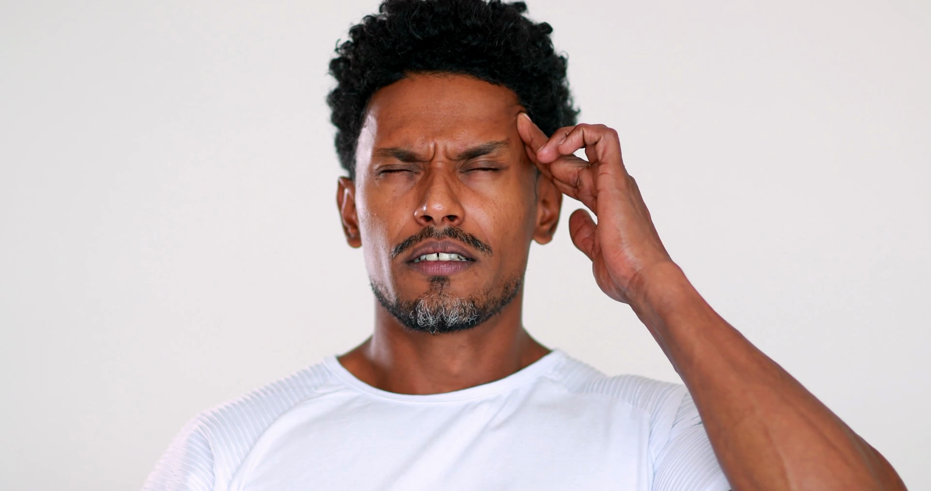 African Man Experiencing Relief From Pain Stock Footage SBV-348464520 ...