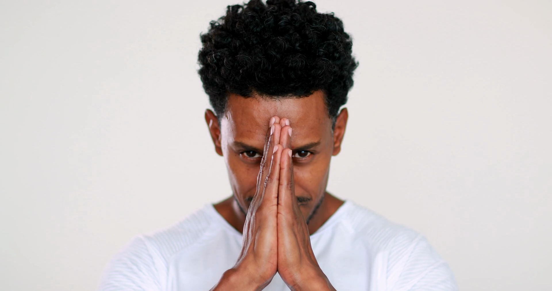 African Individual With Joyful Smile Praying Stock Footage SBV ...