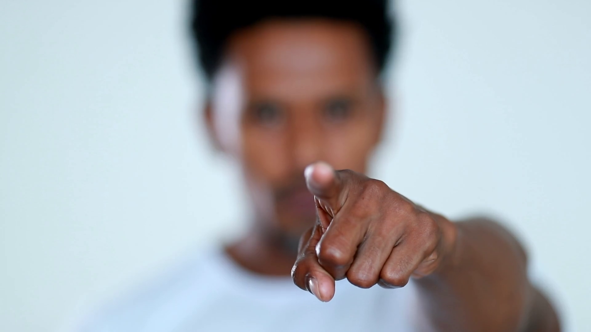 Black African Man Directly Pointing Finger Stock Footage SBV-348470121 ...