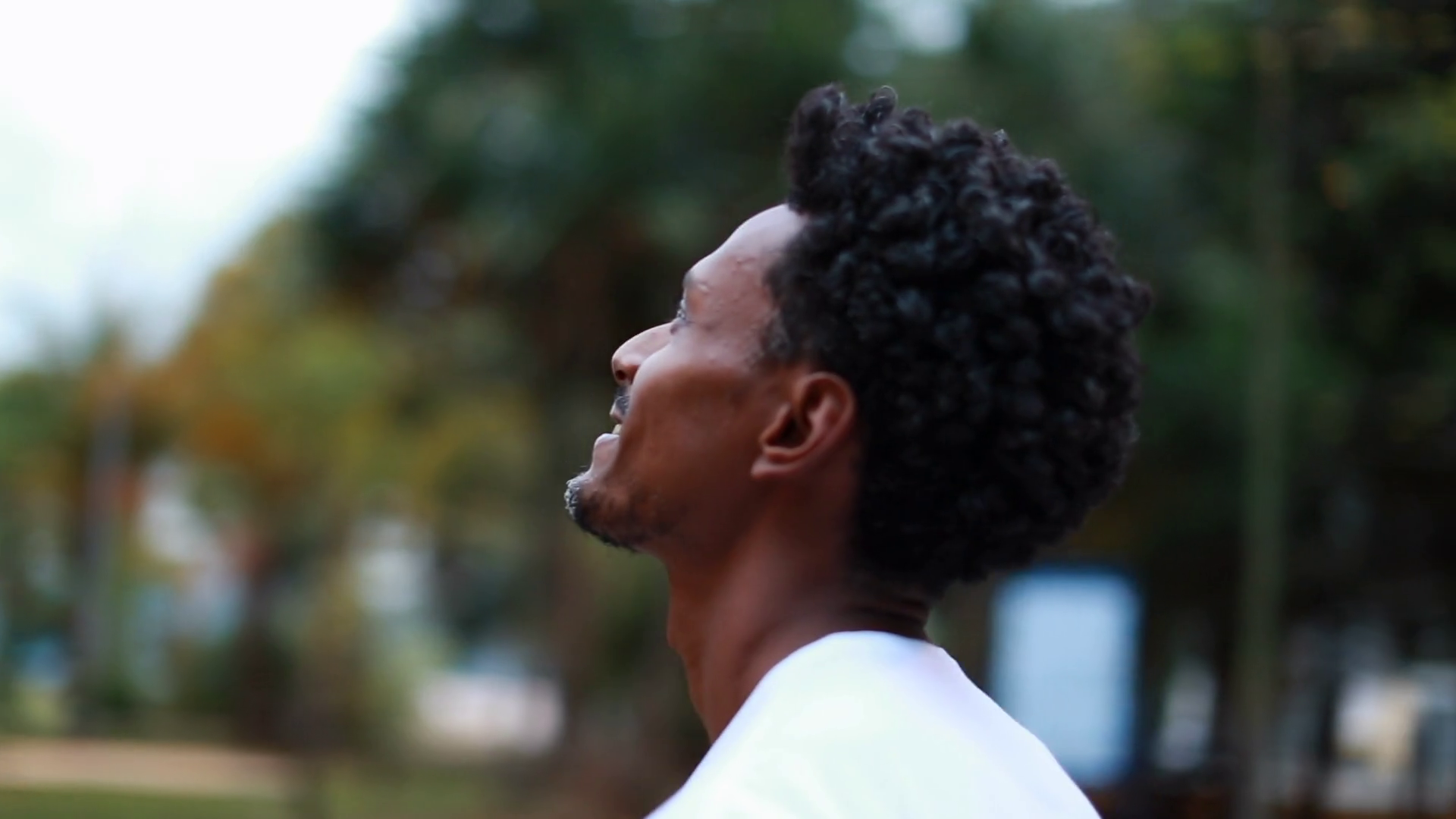 Thoughtful Black Man Outside Radiating Stock Footage SBV-348470315 ...