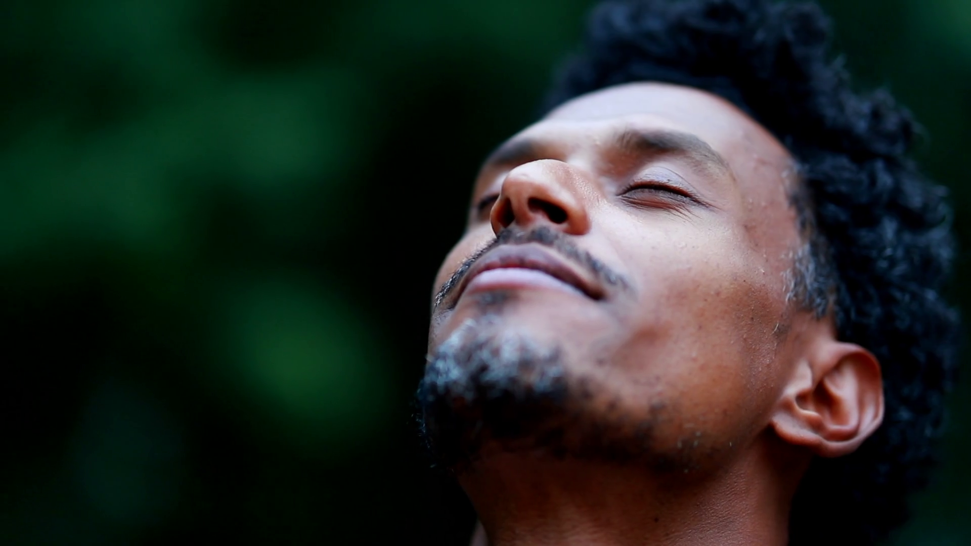 Man Gazing Skyward Sensing Divine Feeling Stock Footage SBV-348470431 ...