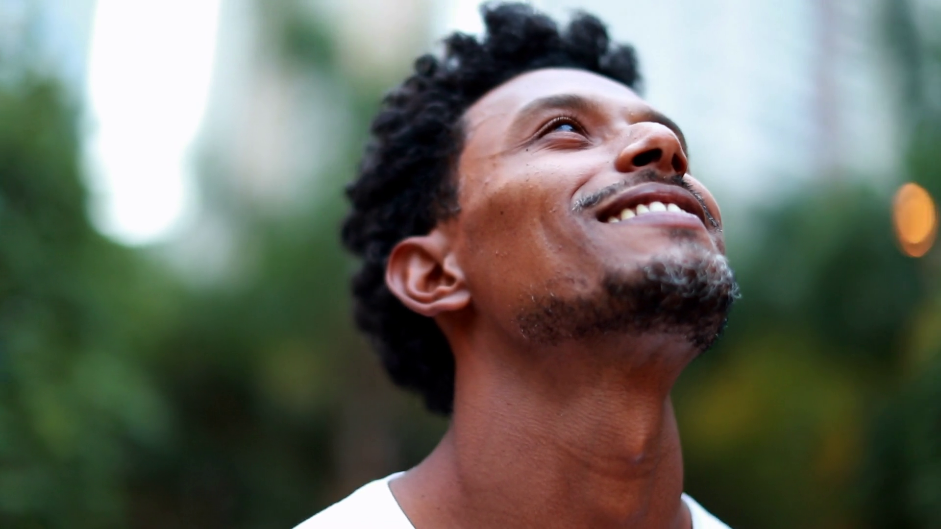 Close-up Of Mixed Race Man Gazing At Sky Stock Footage SBV-348470455 ...