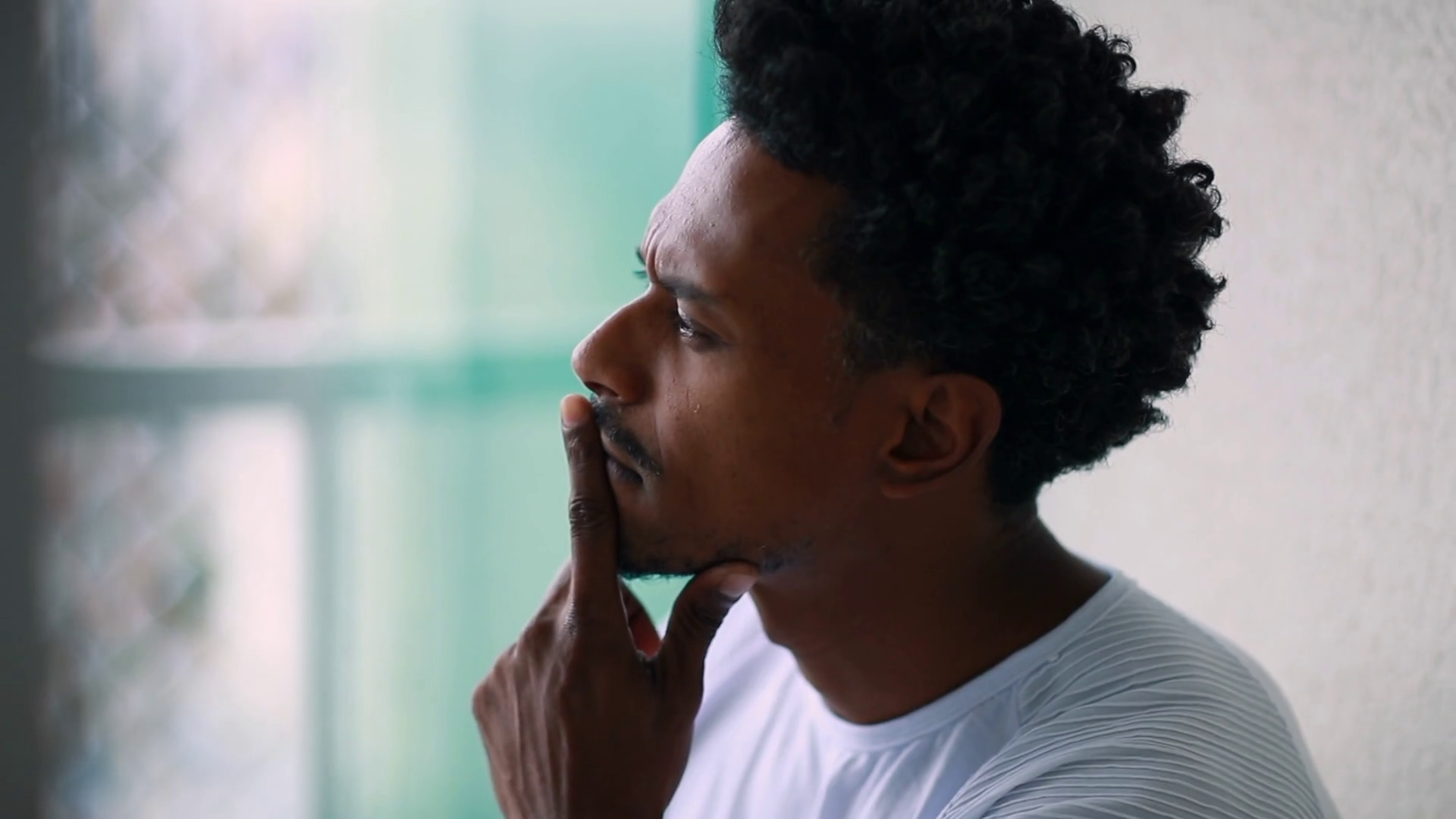 African American Lost In Deep Thought Stock Footage SBV-348470487 - Storyblocks