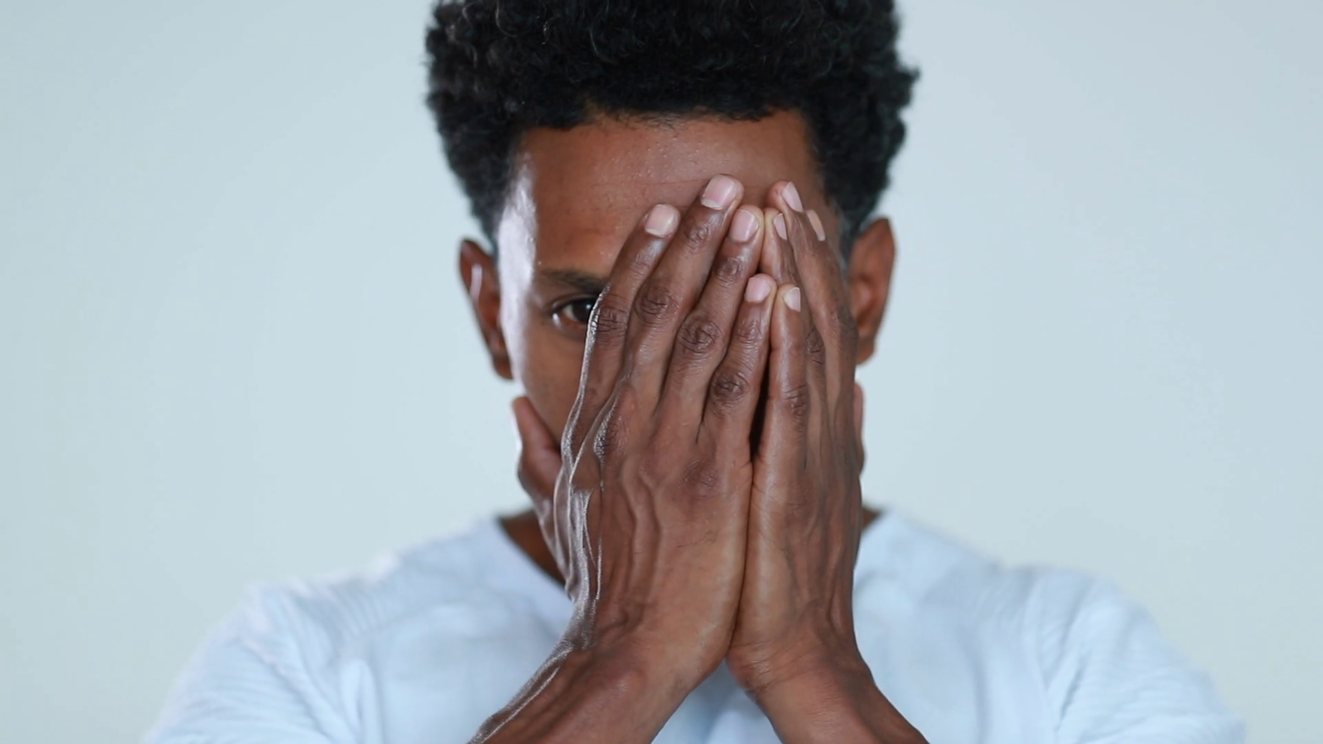 African American Man Expressing Terror Stock Footage SBV-348470524 ...