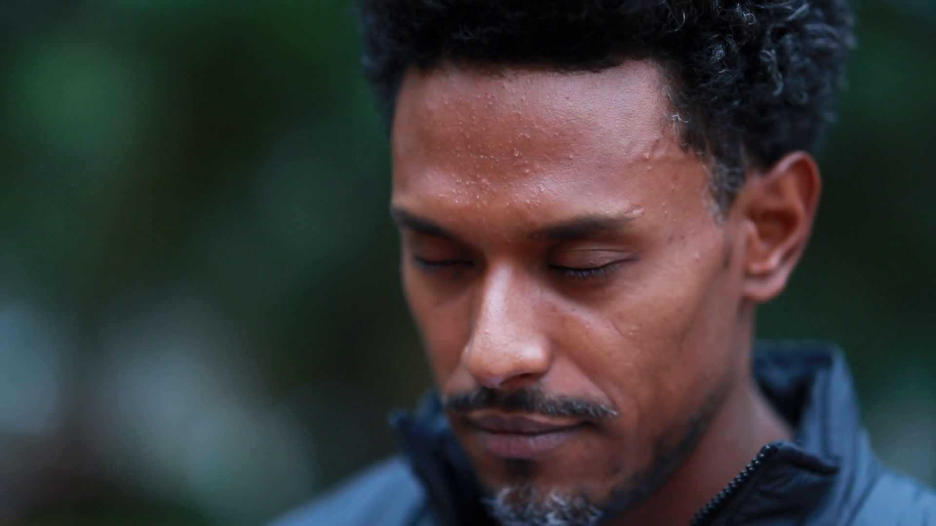 Black African American Man Gazing Skyward Stock Footage SBV-348470568 ...