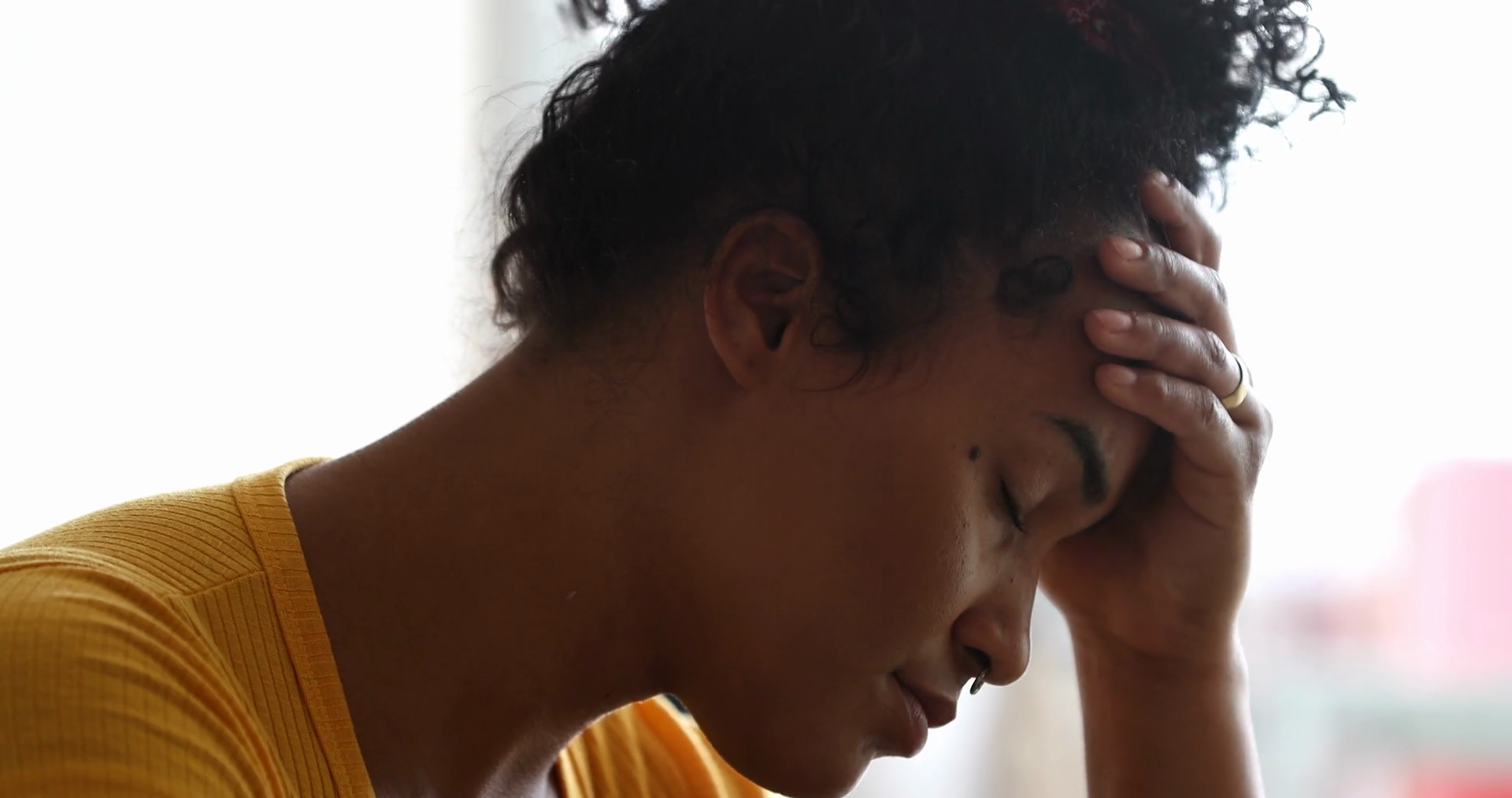 Anxious Young Woman Suffering Person Feeling Stock Footage SBV ...