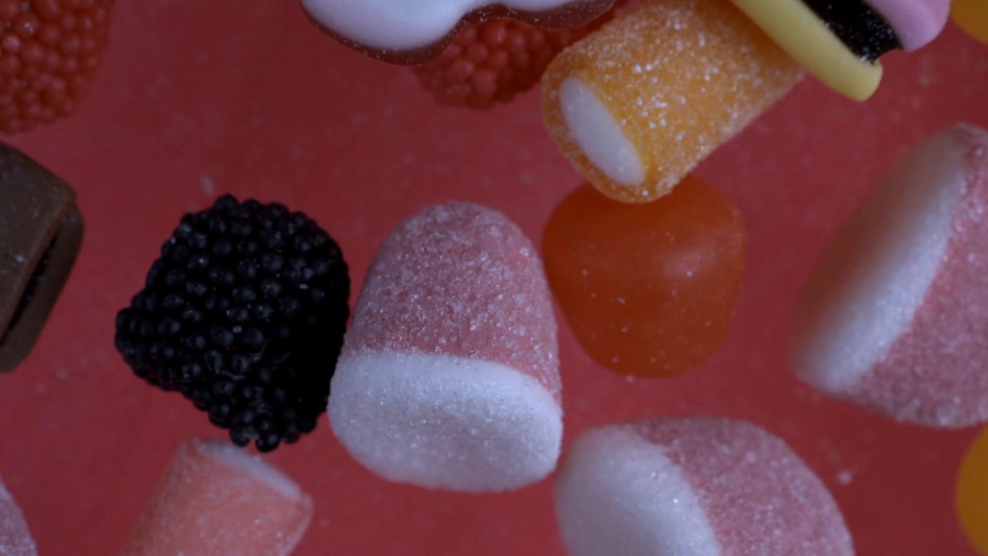 Assortment Of Various Candies Falling In Stock Footage SBV-348819566 ...