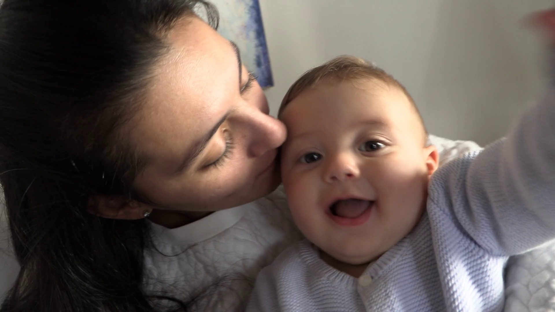 Heartfelt Family Bond: Authentic Moment With Stock Footage SBV ...