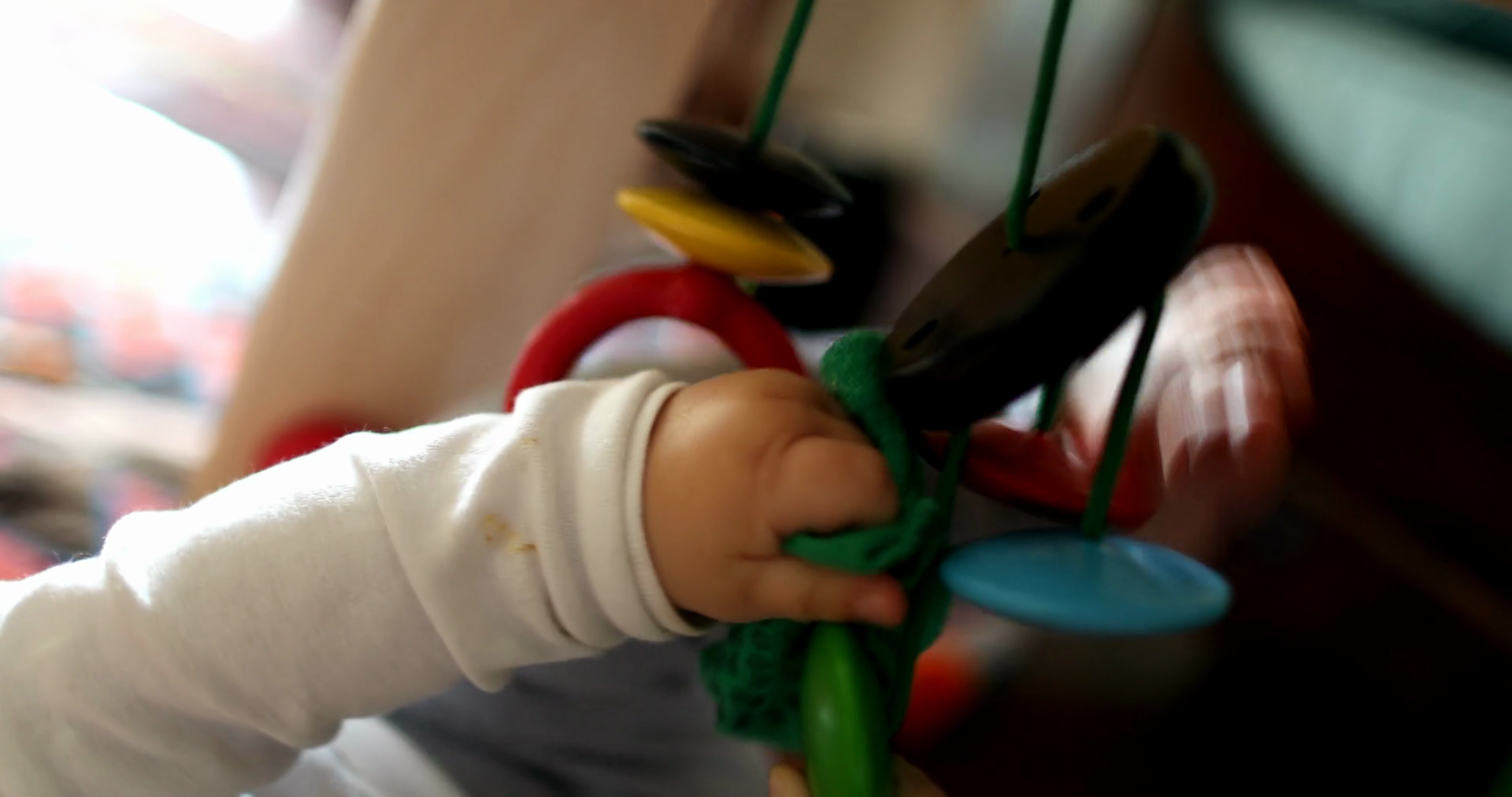 Baby Hands Touching Hanging Toy Close Up Stock Footage SBV-348526946 ...