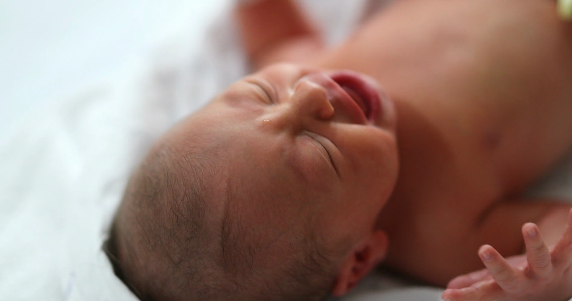 First Day Tears: Newborn Baby Infant Crying Stock Footage SBV-348431752 - Storyblocks