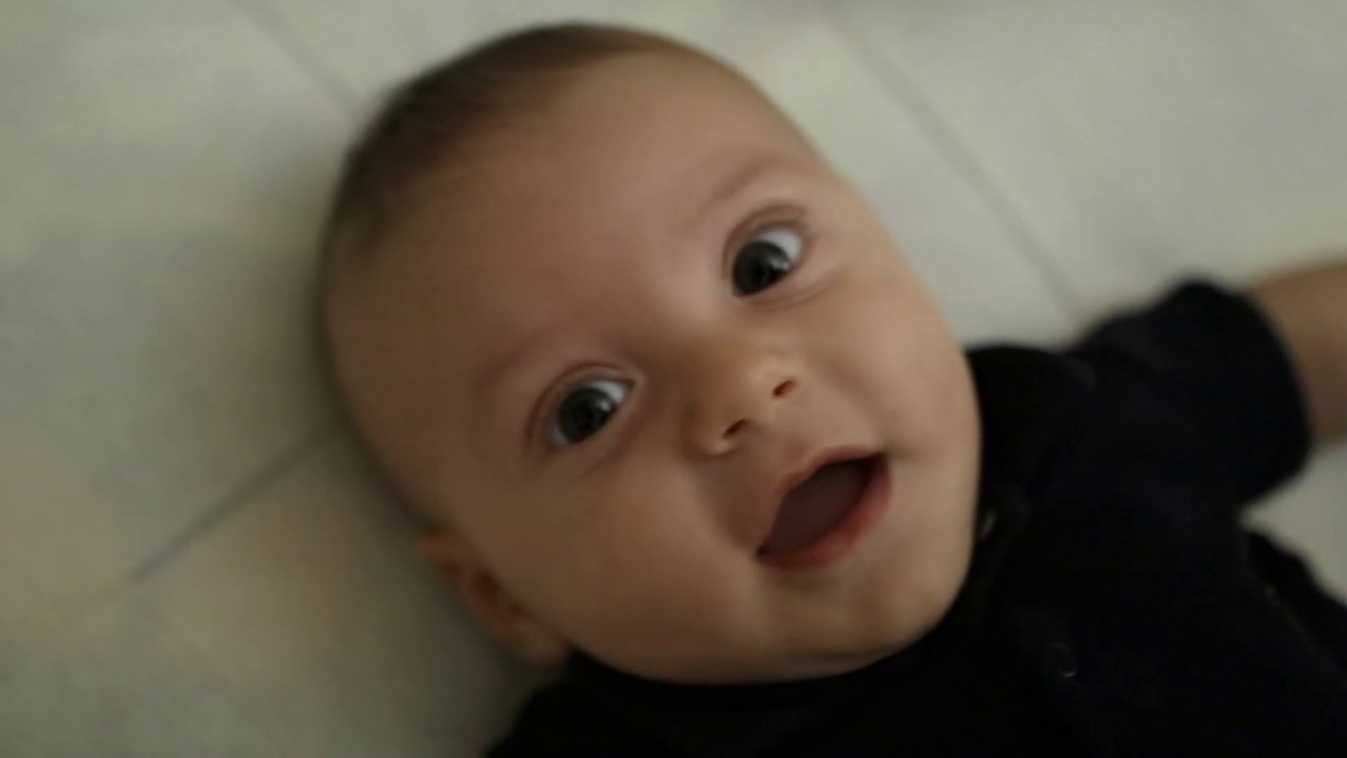 Joyful Chuckles: Baby Laughing Smiling Stock Footage SBV-348423006 ...