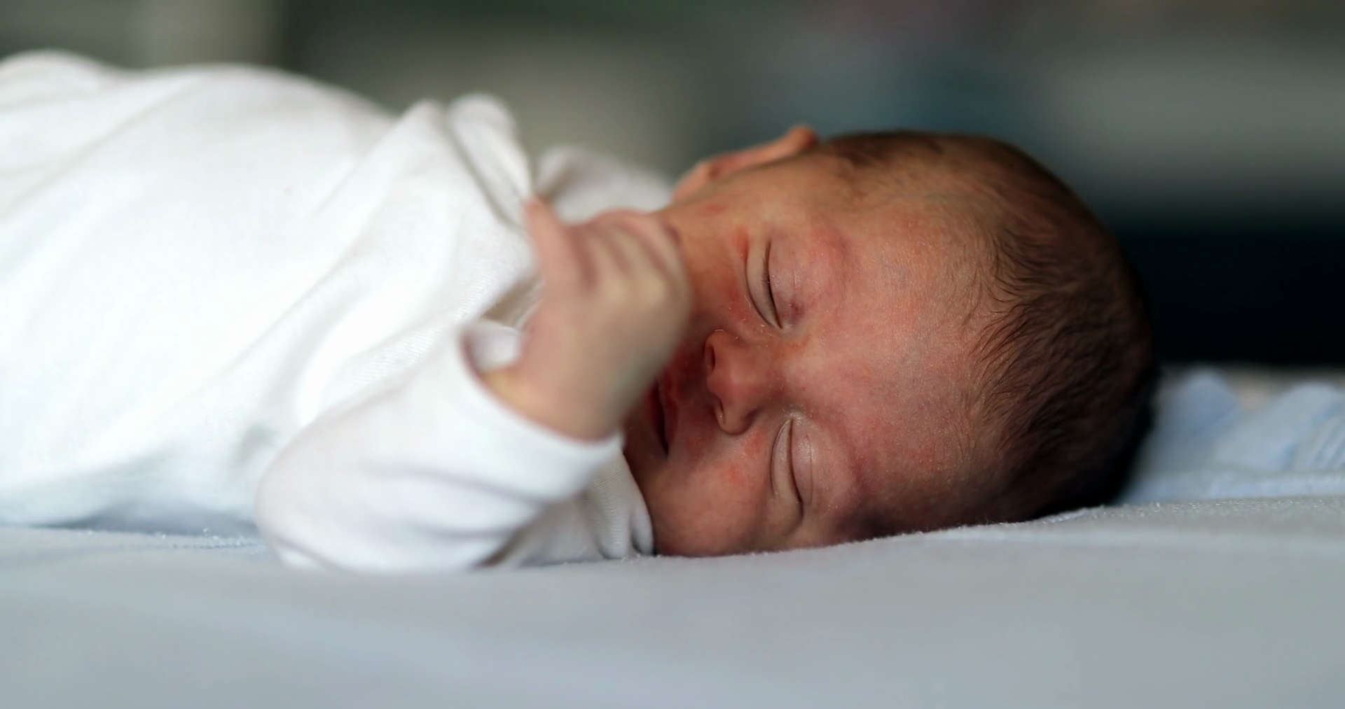 Awakening Wonder: Close-up Of Newborn Baby's Stock Footage SBV ...