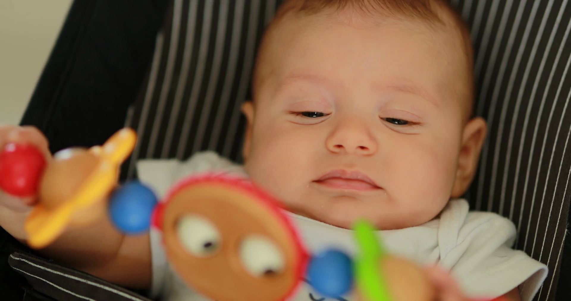Chairside Playtime: Seated Newborn With Stock Footage SBV-348423824 ...