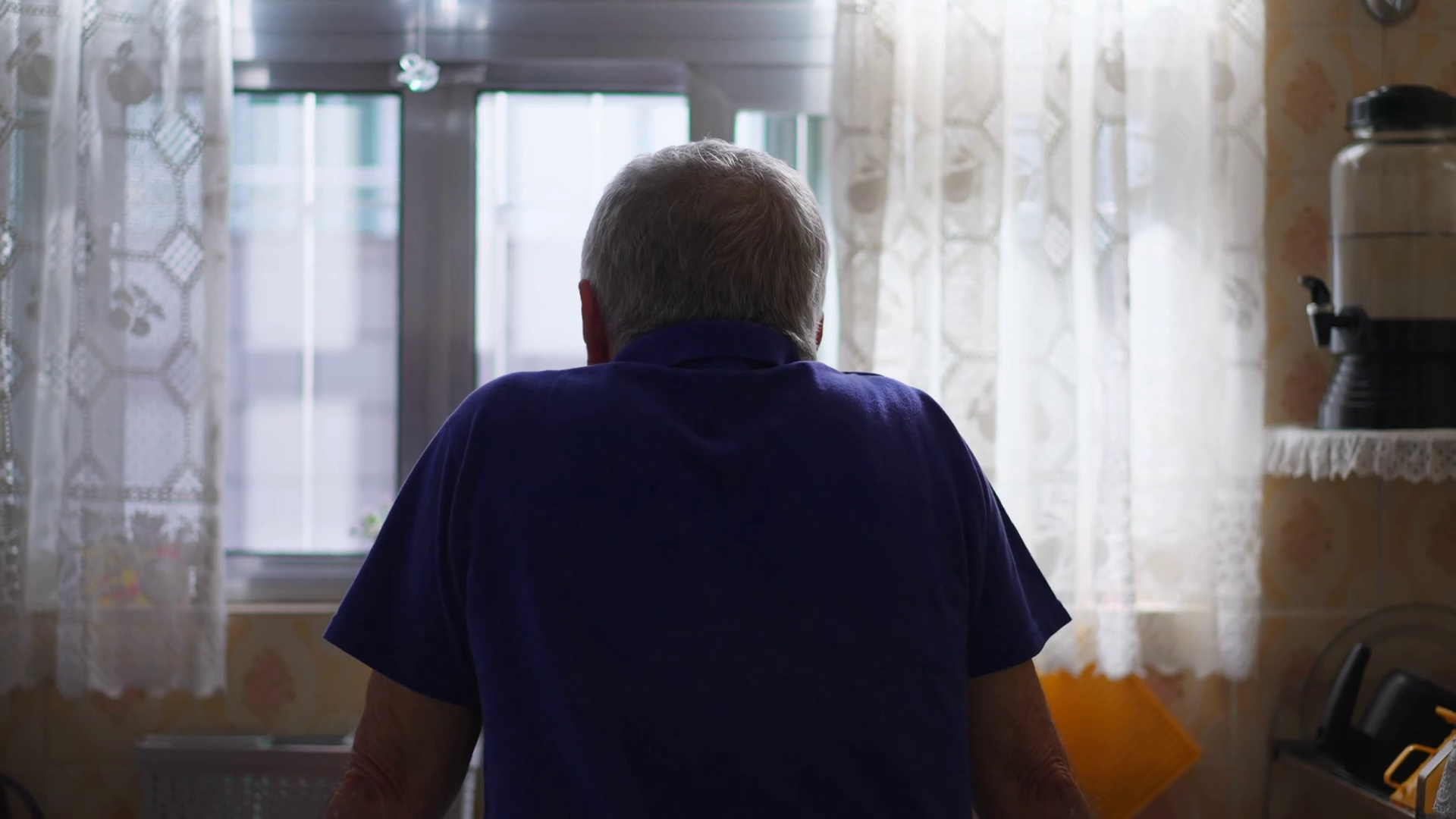 Back View Of Contemplative Senior Man Stock Footage SBV-348514305 ...