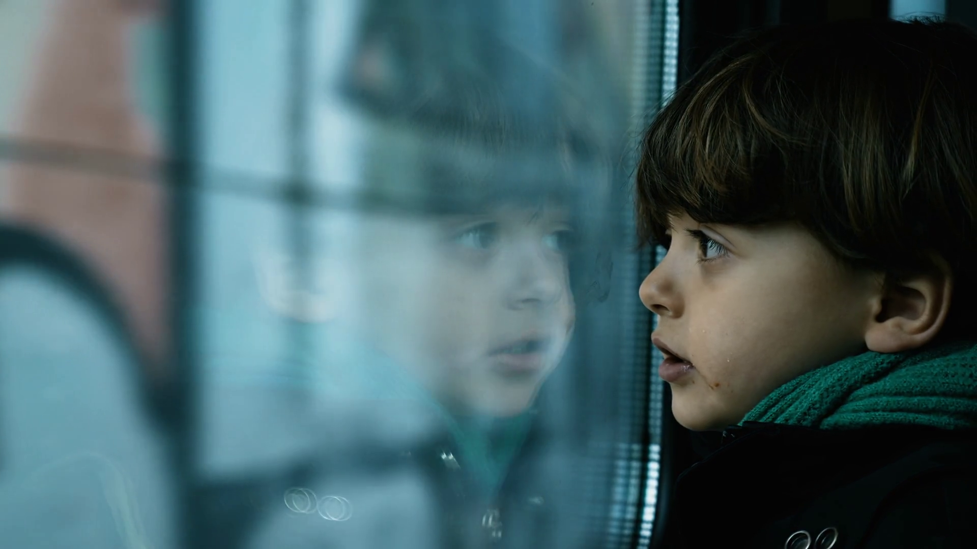 Close-up Of Thoughtful Child Staring At Stock Footage SBV-348572319 ...