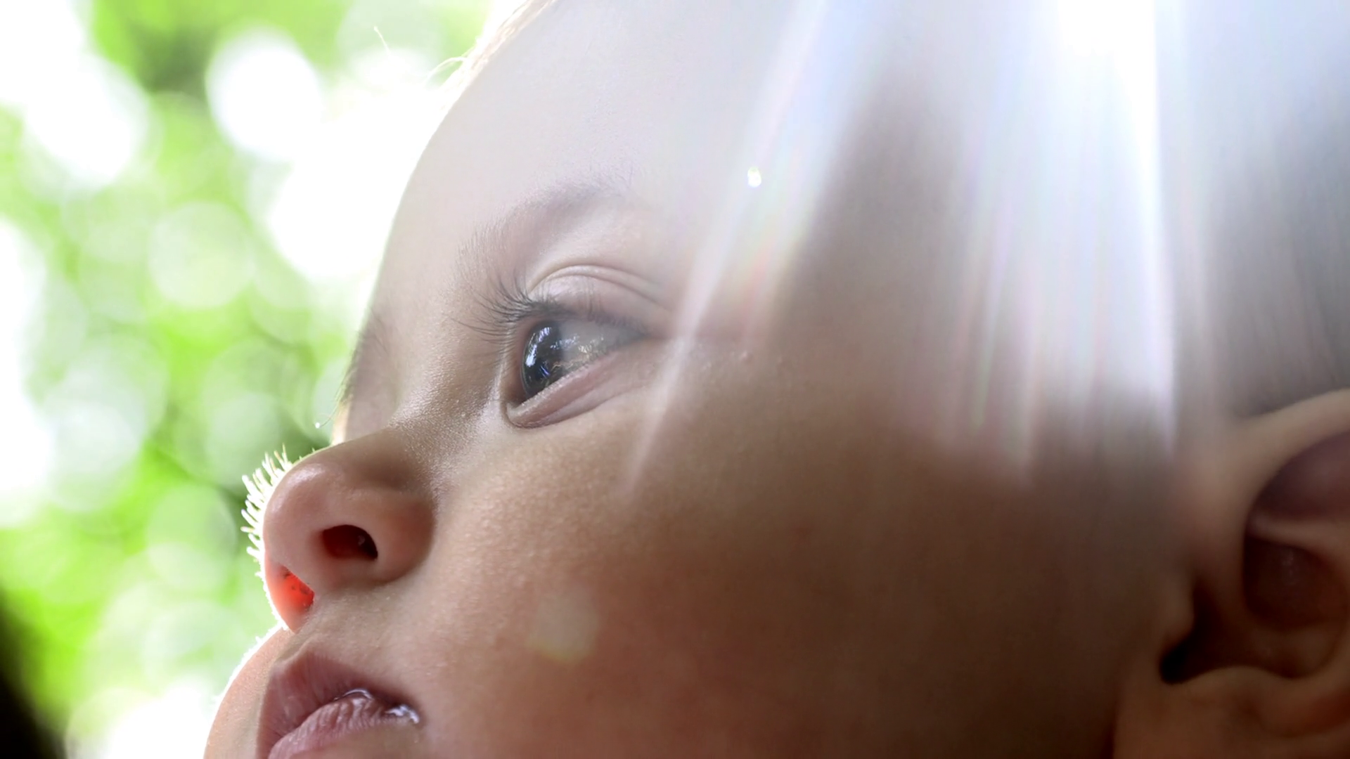 Artistic Close-up Shot Of Baby's Face With Stock Footage SBV-348414104 ...