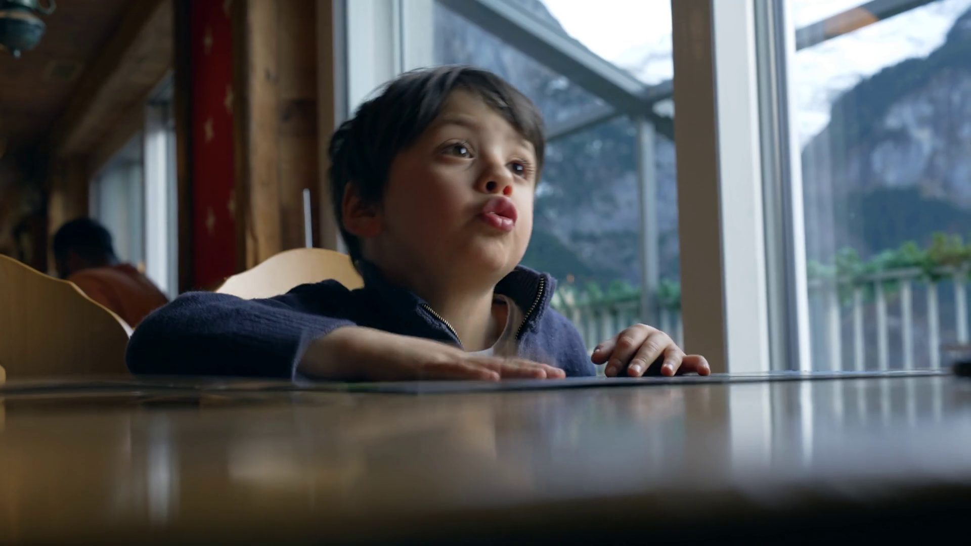 Bored Child At Restaurant Not Knowing Food Stock Footage SBV-348759627 ...