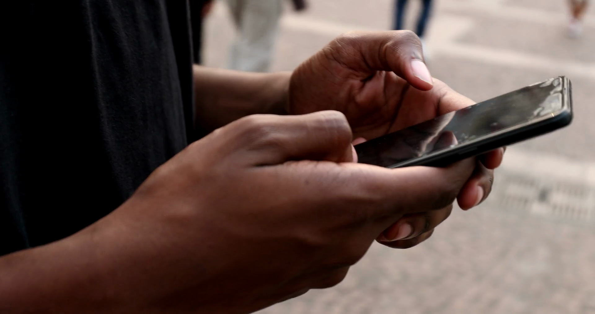 Black African Person Hands Using Smartphone Stock Footage SBV-348496836 - Storyblocks