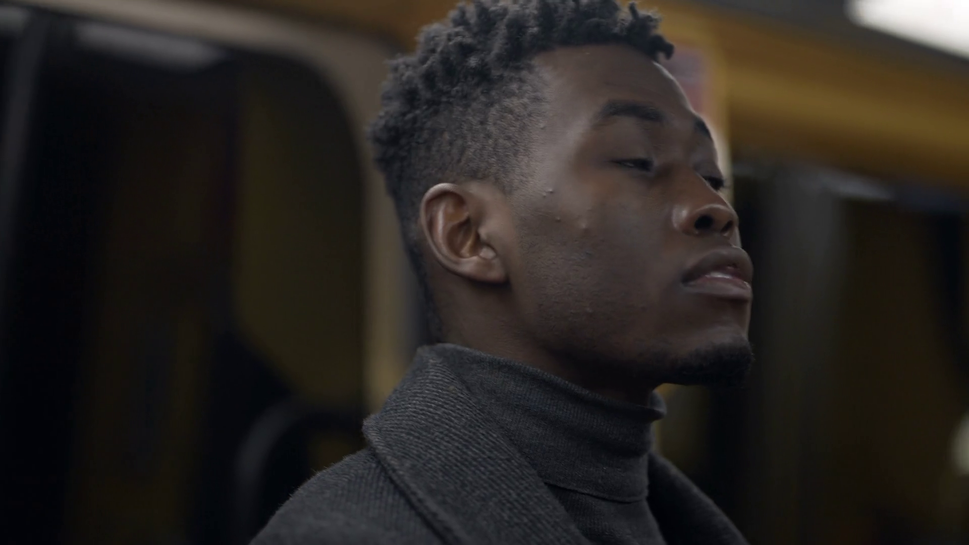 Young Black Man Commuting Subway Close Up Stock Footage SBV-348671994 ...