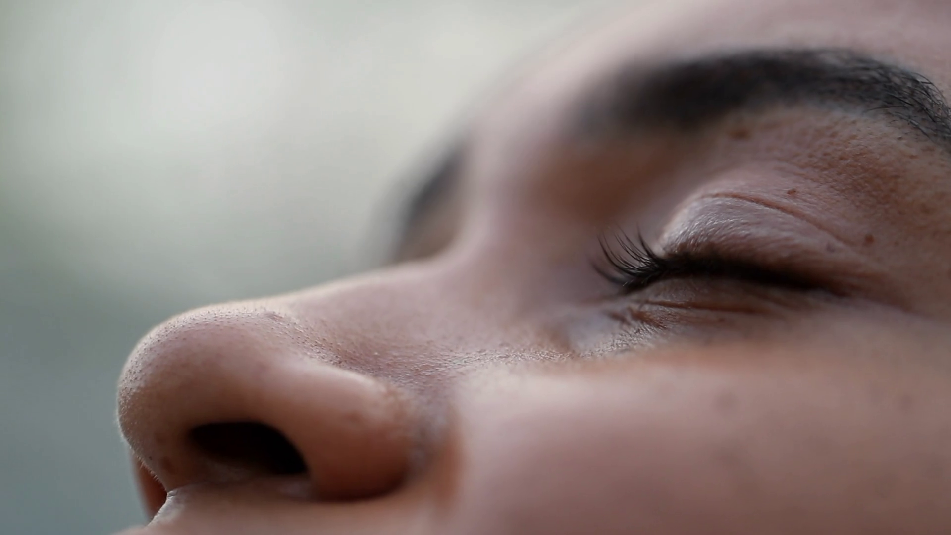 Black Person Close Up Eyes Opening Eyes Stock Footage SBV-348476837 ...