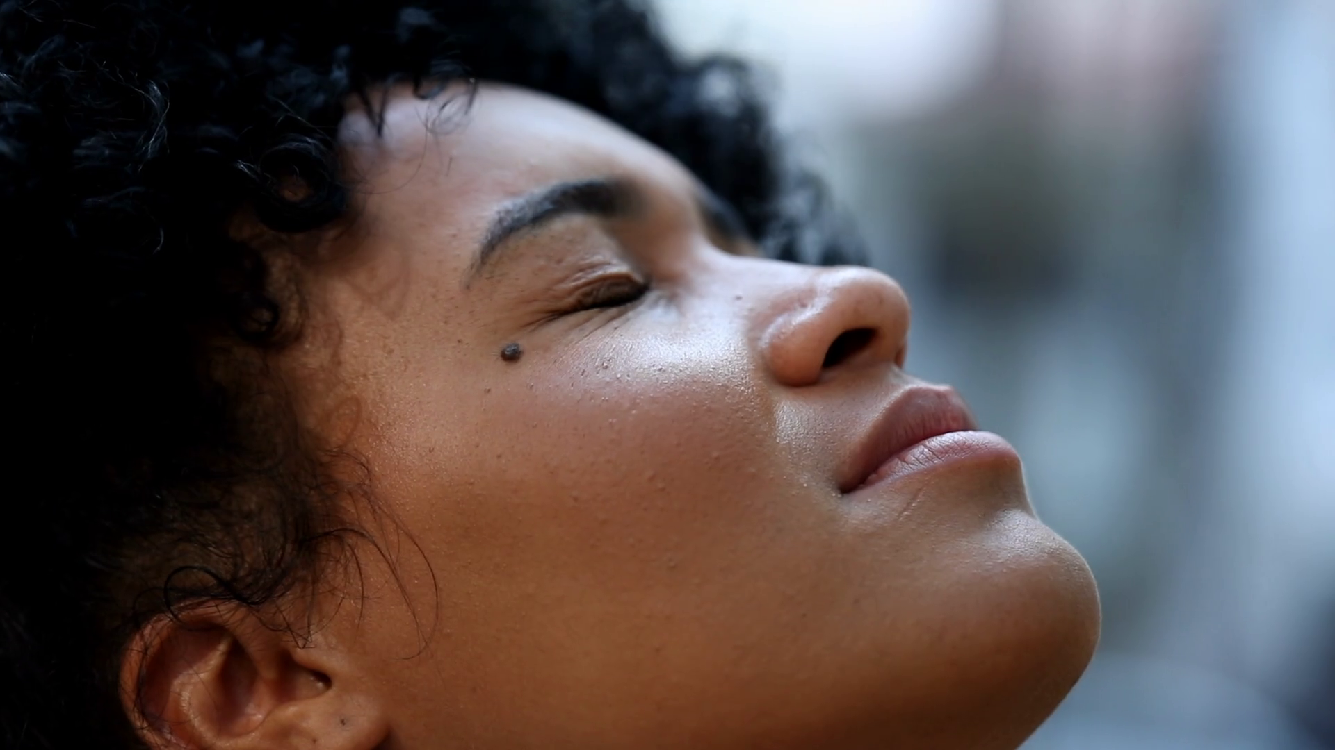 Black Woman Squinting Eyes Stock Footage SBV-348476896 - Storyblocks