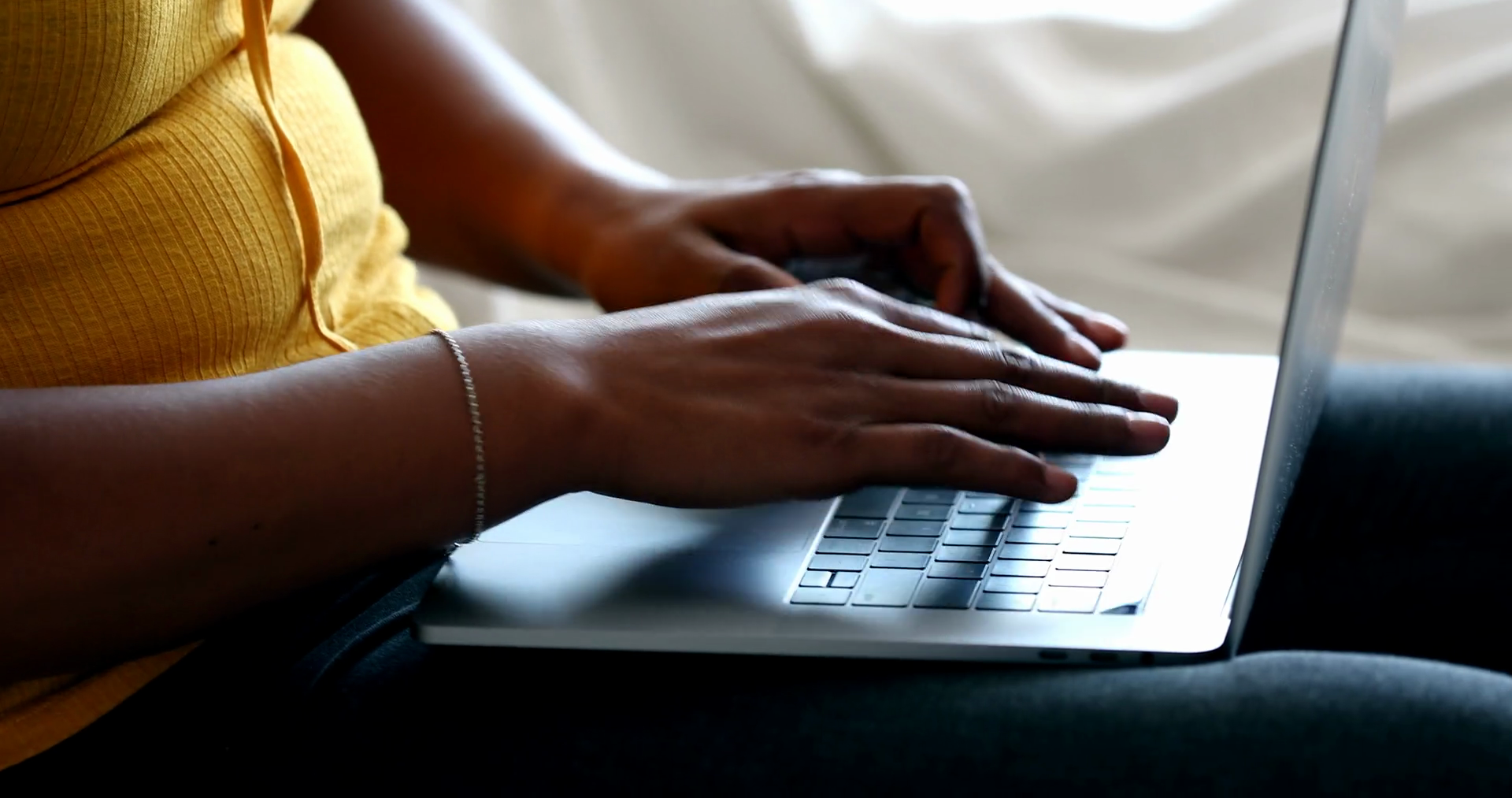 Black Woman Typing On Laptop Stock Footage SBV-348481695 - Storyblocks