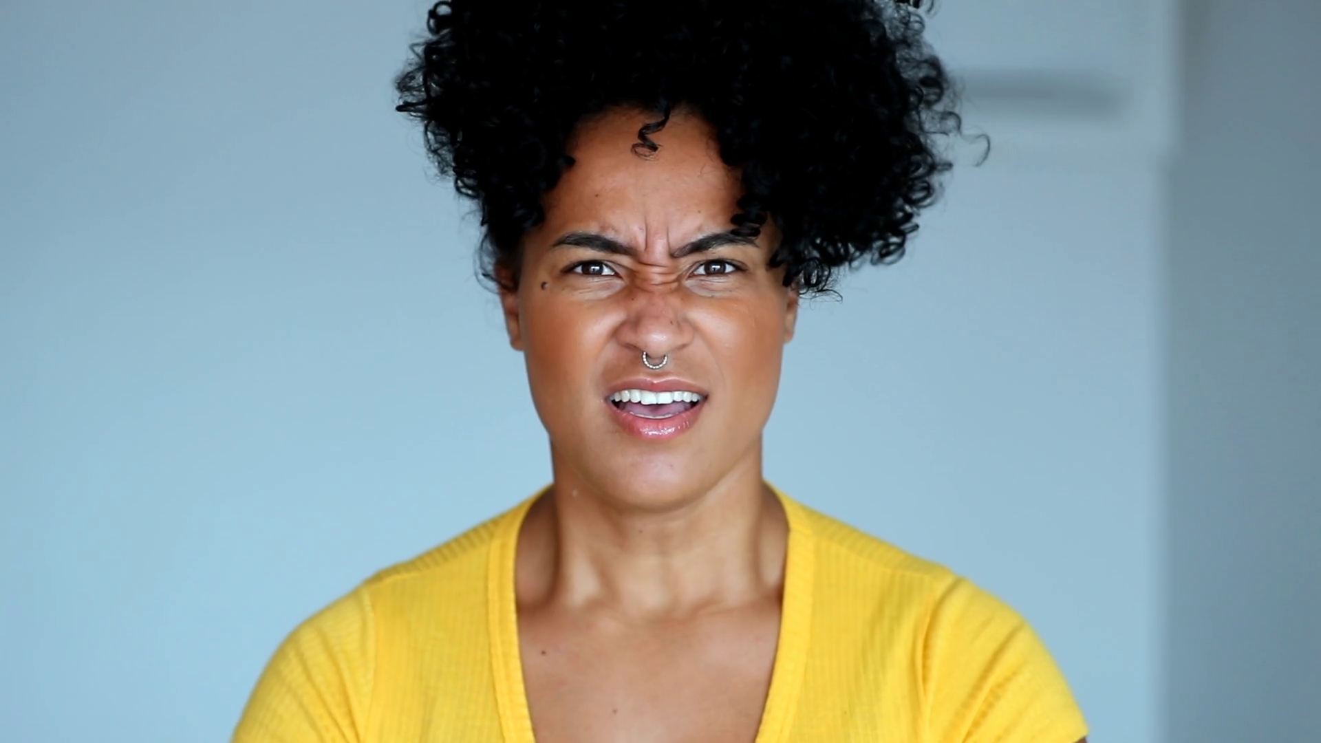 Black Woman Yelling To Sky African Person Stock Footage SBV-348476537 ...