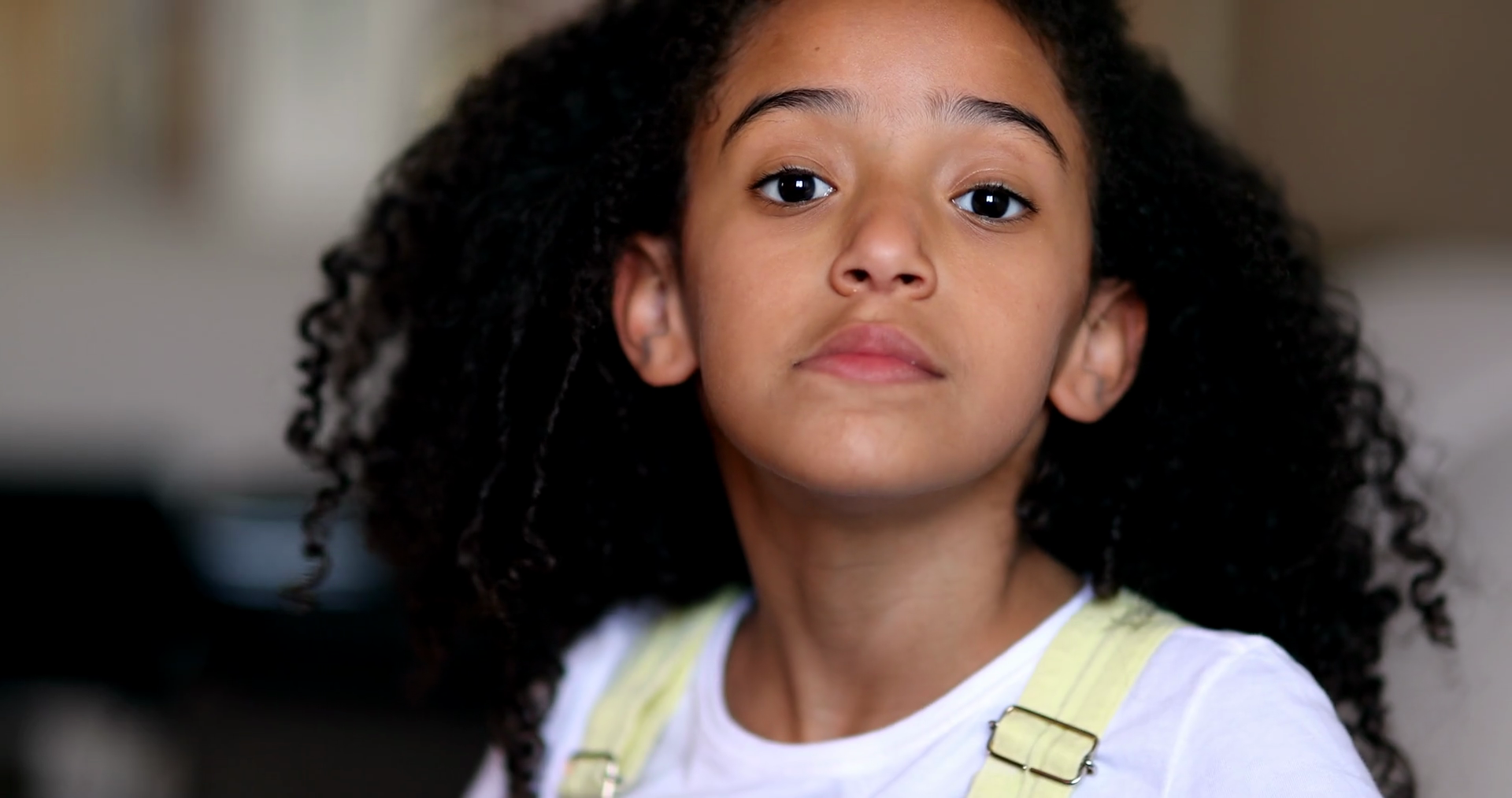 Bored Mixed Race Little Girl Pressing Lips Stock Footage SBV-348624156 ...