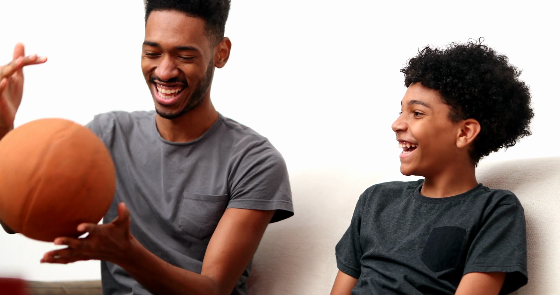 Brothers Bonding Together With Basketball Stock Footage SBV-348631664 ...