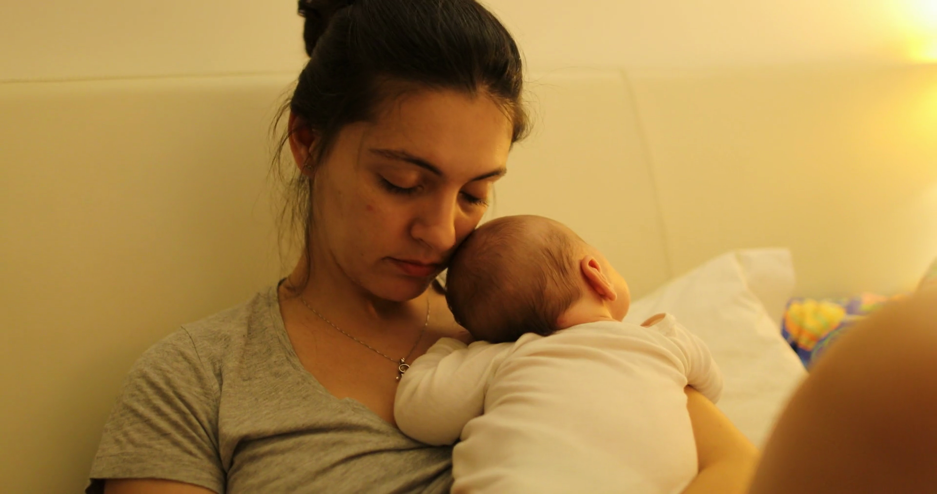 Sincere Love Candid Mom Holding Sleeping Stock Footage Sbv 348427219
