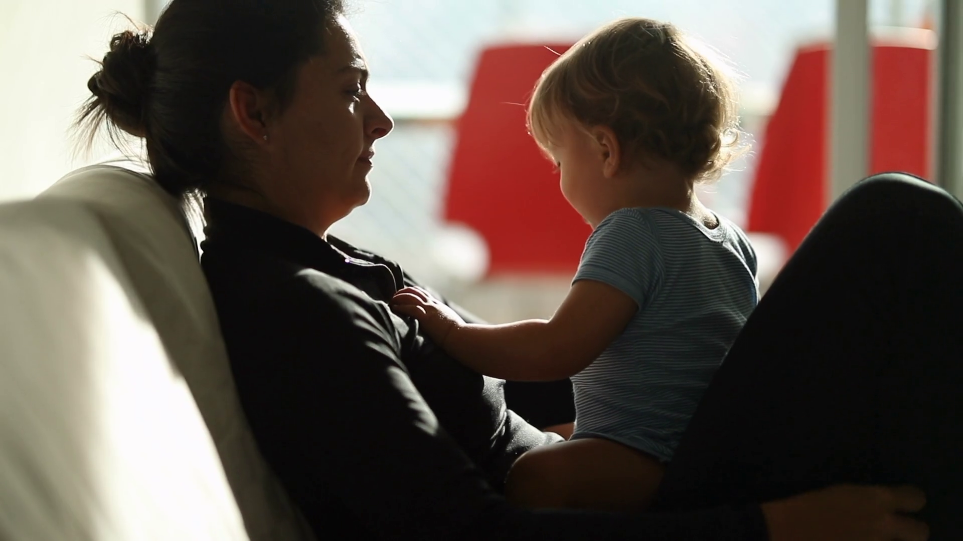 Candid Mother Baby Infant Interaction Real Stock Footage SBV-348693012 ...
