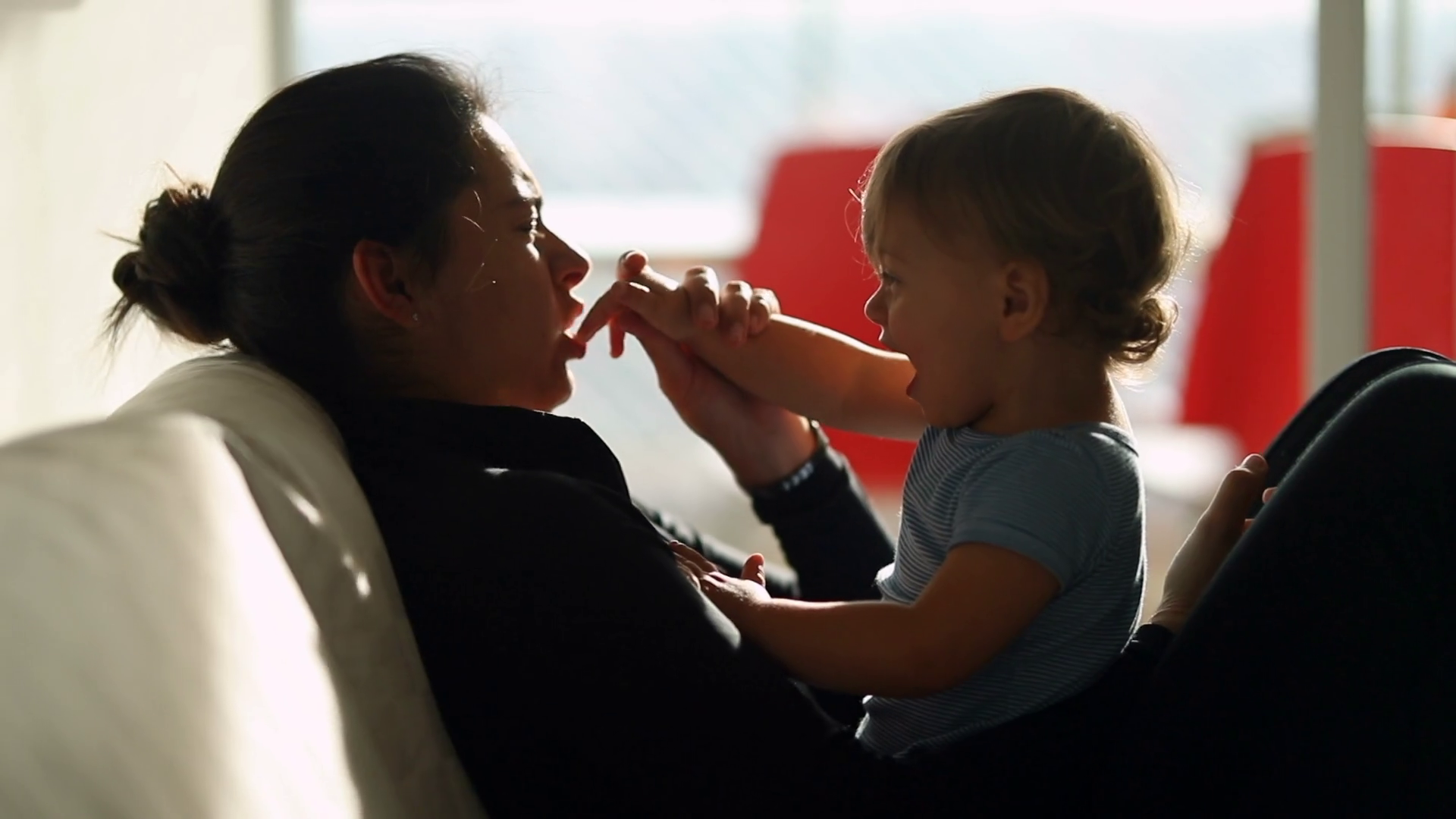 Candid Mother Baby Infant Interaction Real Stock Footage SBV-348693016 ...