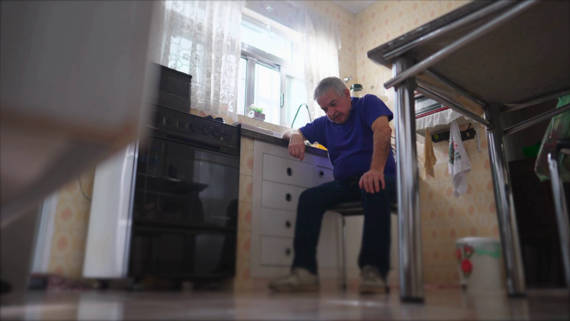 Candid Pensive Senior Sitting At Home Alone Stock Footage SBV-348514960 ...