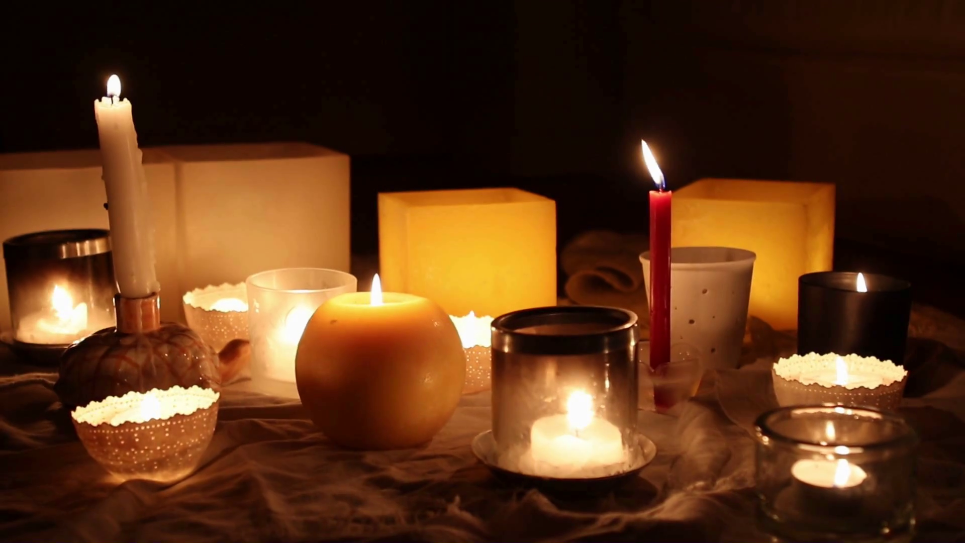 Candles Candle Lighting Atmospheric Romantic Stock Footage SBV ...