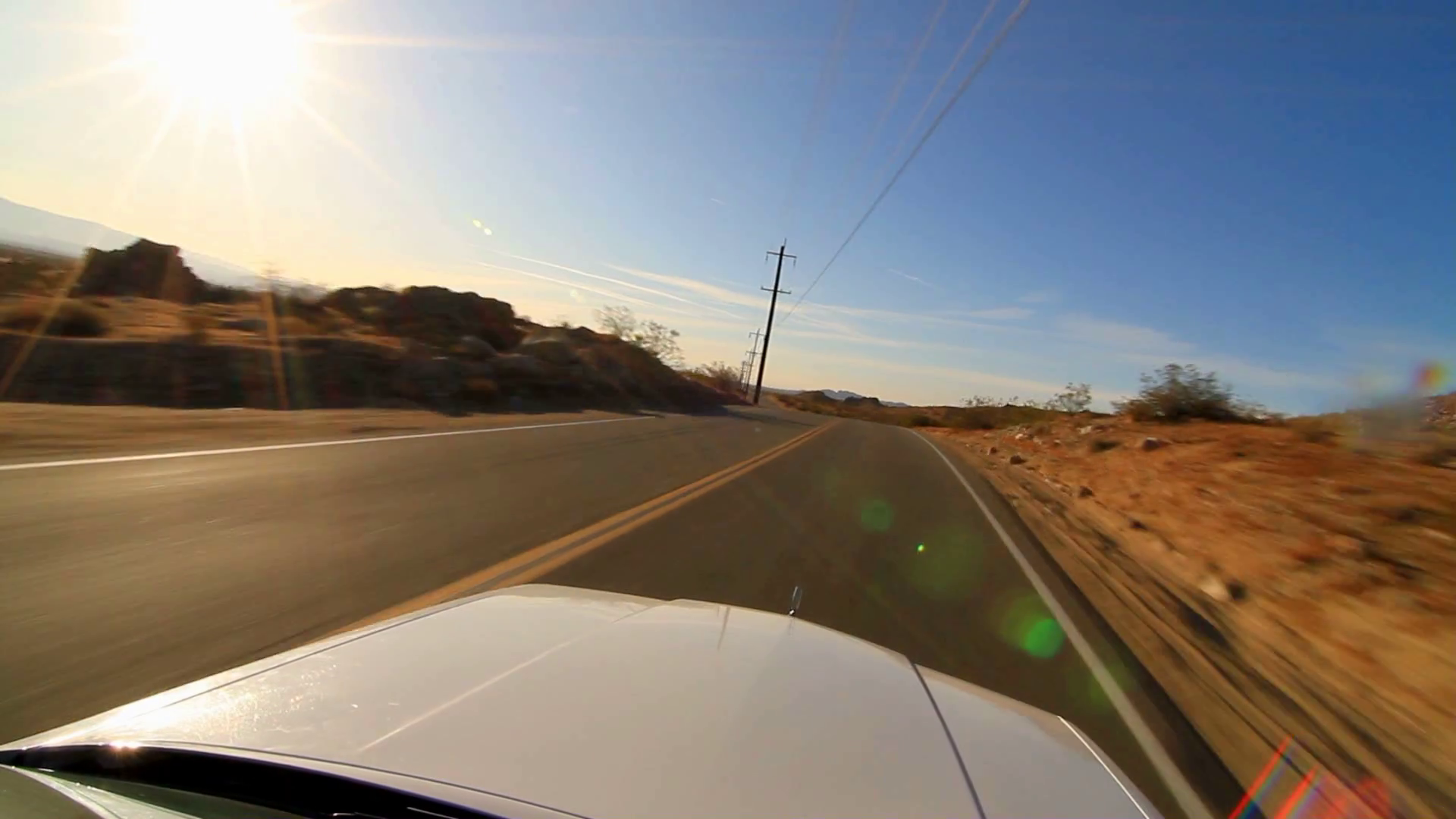 Car Driving Off In Desert Camera Attached On Stock Footage SBV ...