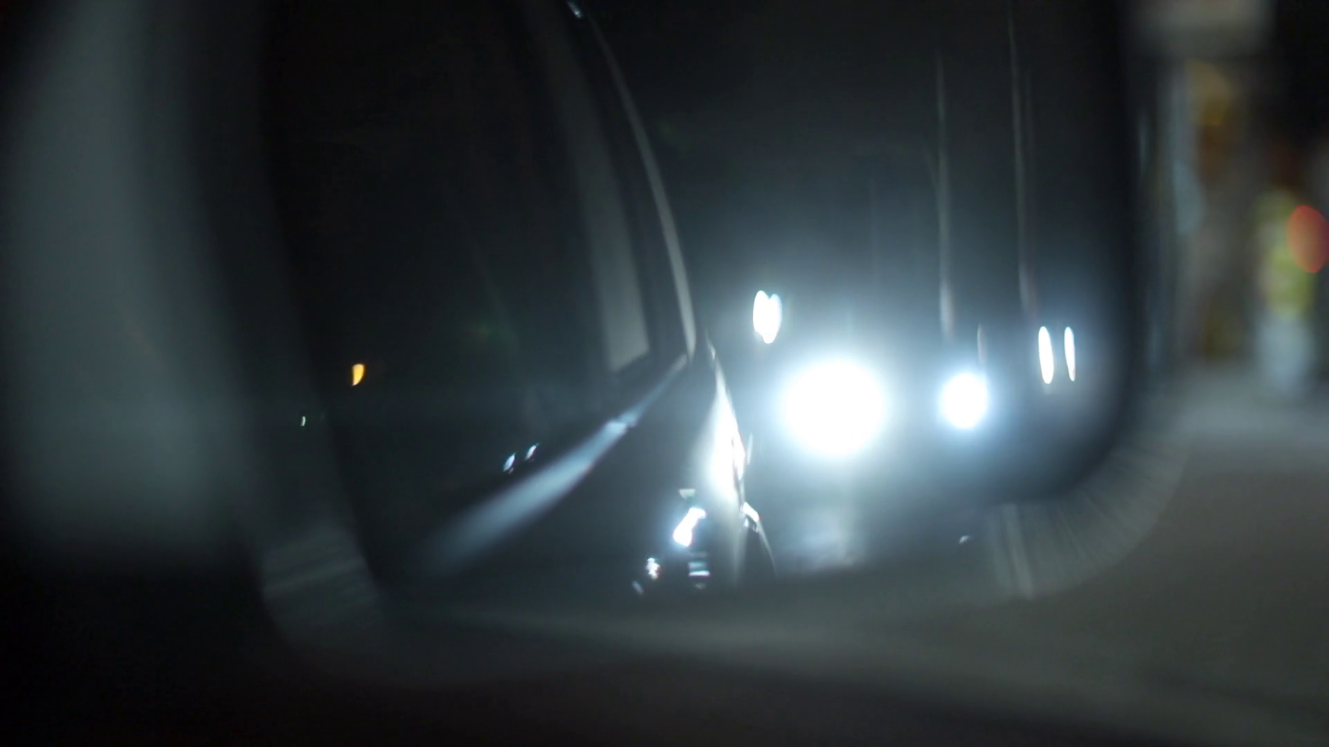 Car Rear View Mirror Driving At Night 2 Stock Footage SBV-348499238 ...