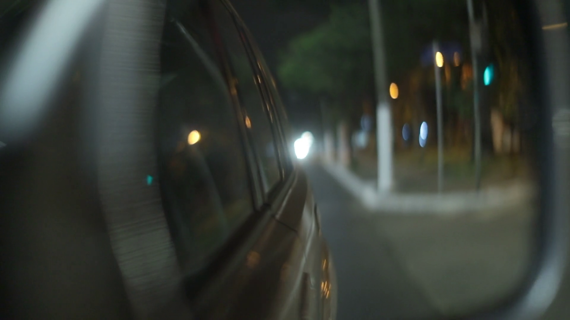 Car Rear View Mirror Driving At Night 4 Stock Footage SBV-348499251 ...